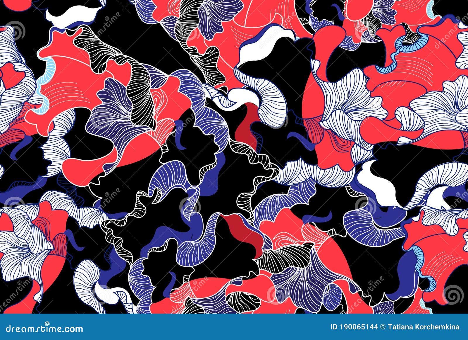 Seamless Abstract Background with Wavy Objects Stock Vector ...