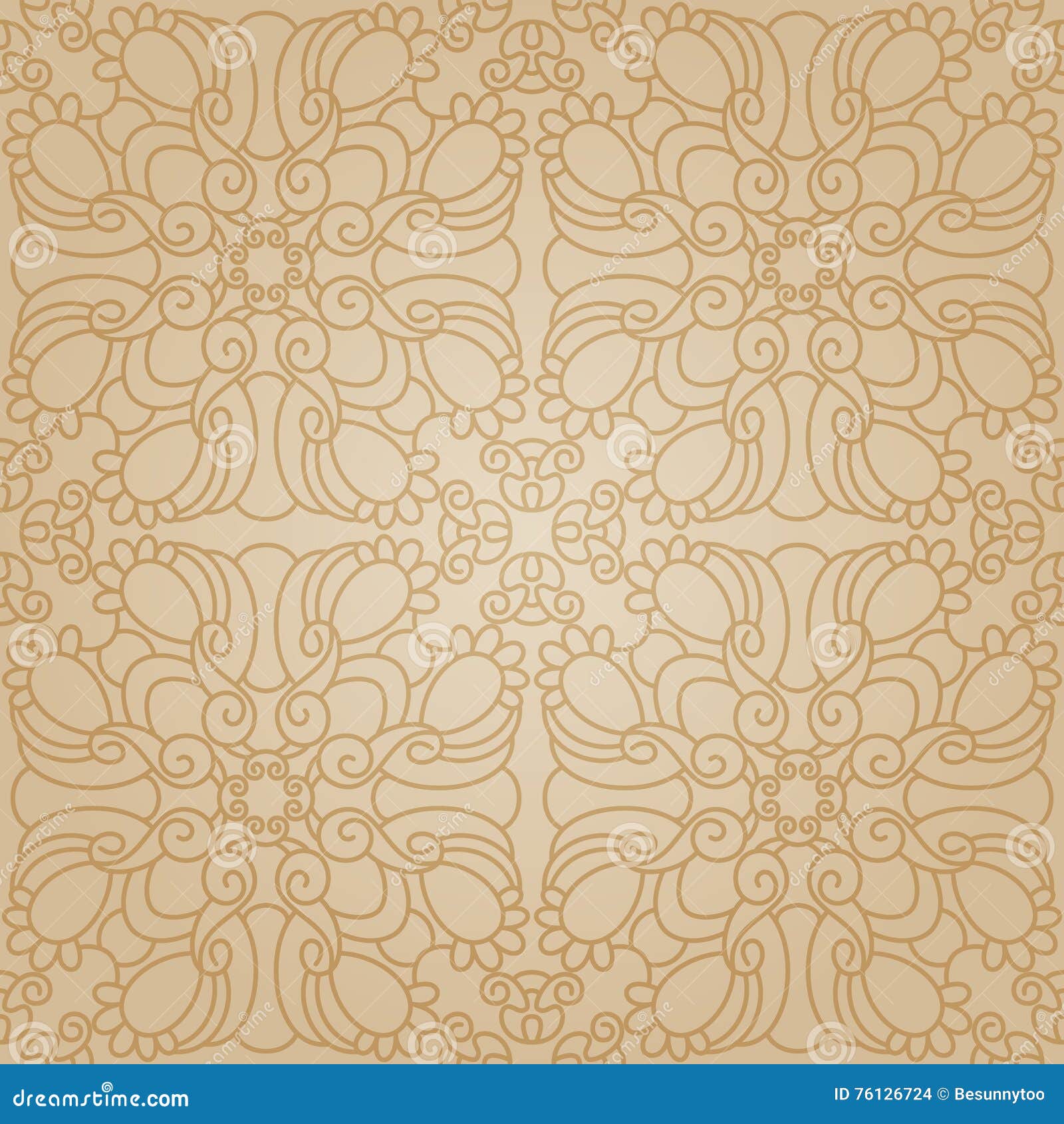 Seamless Abstract Beige Pattern. Stock Vector - Illustration of ornate ...