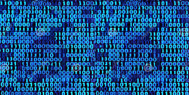 Seamless Abstract Binary Code Computer Programming Banner Generative Intelligence Stock Photo ...