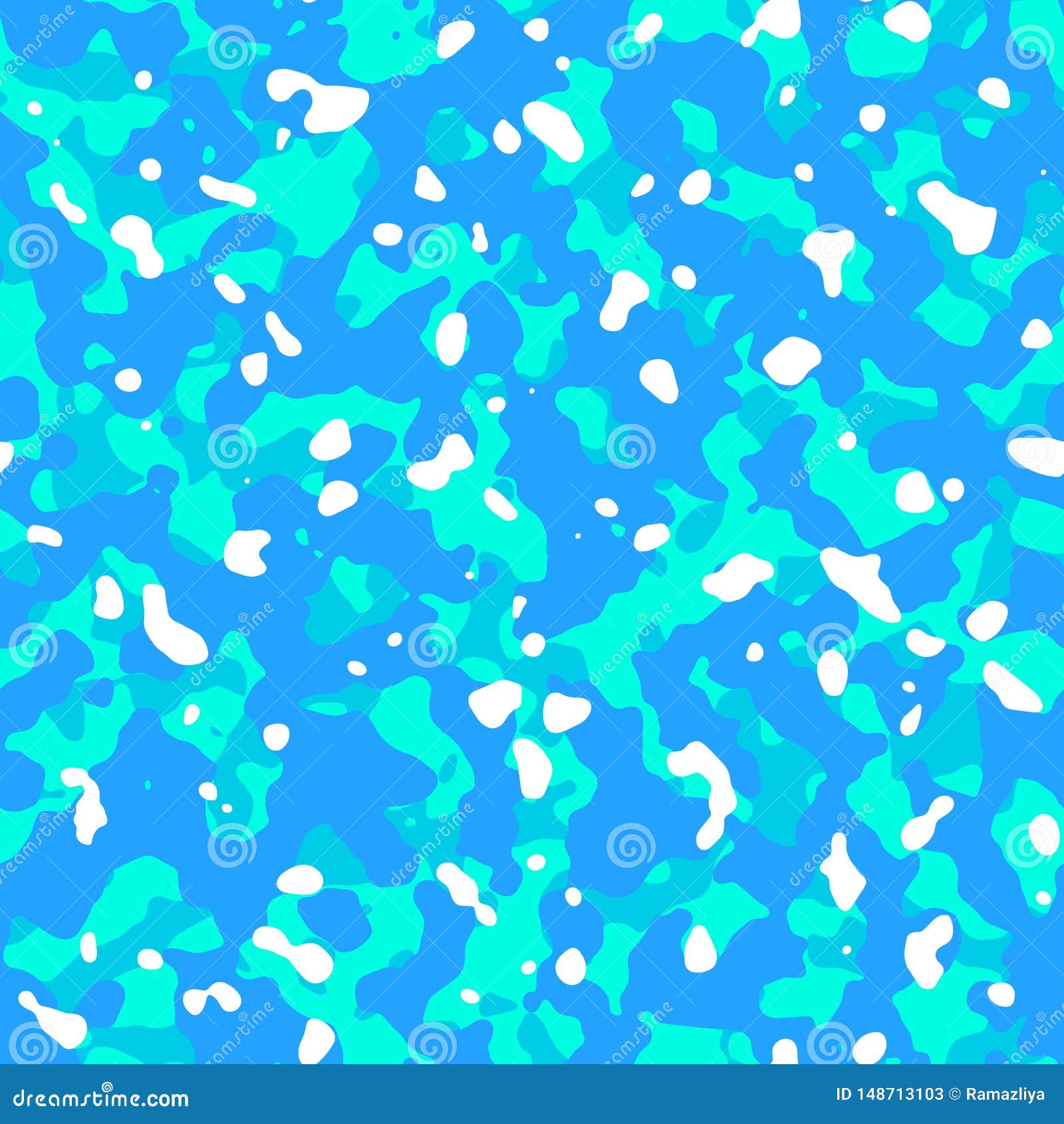 Seamless Abstract Bio Pattern. with Organic Forms Vibrant Colors Stock ...