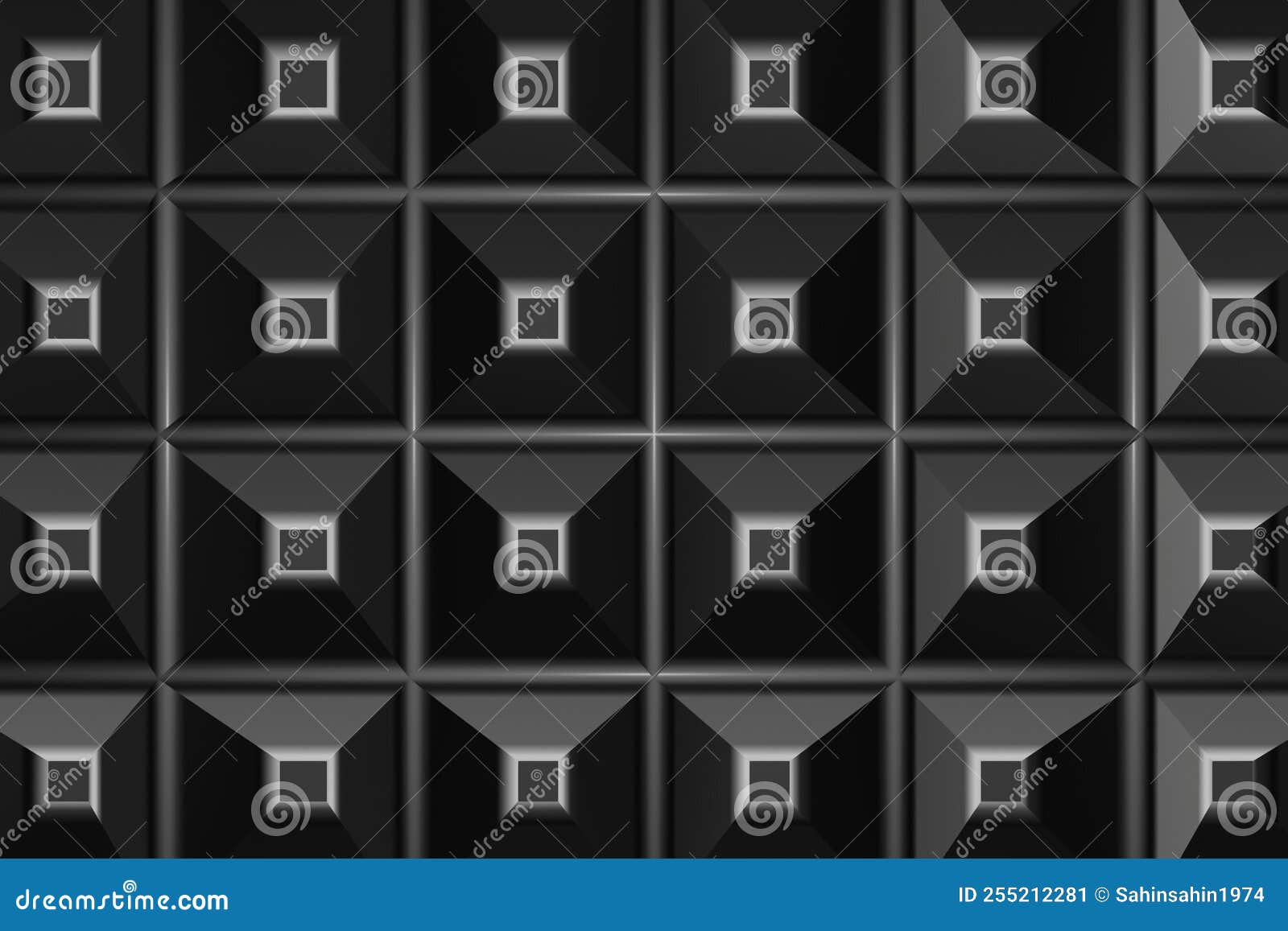 Seamless Abstract Black Color Square Pattern Texture, Ornament ...