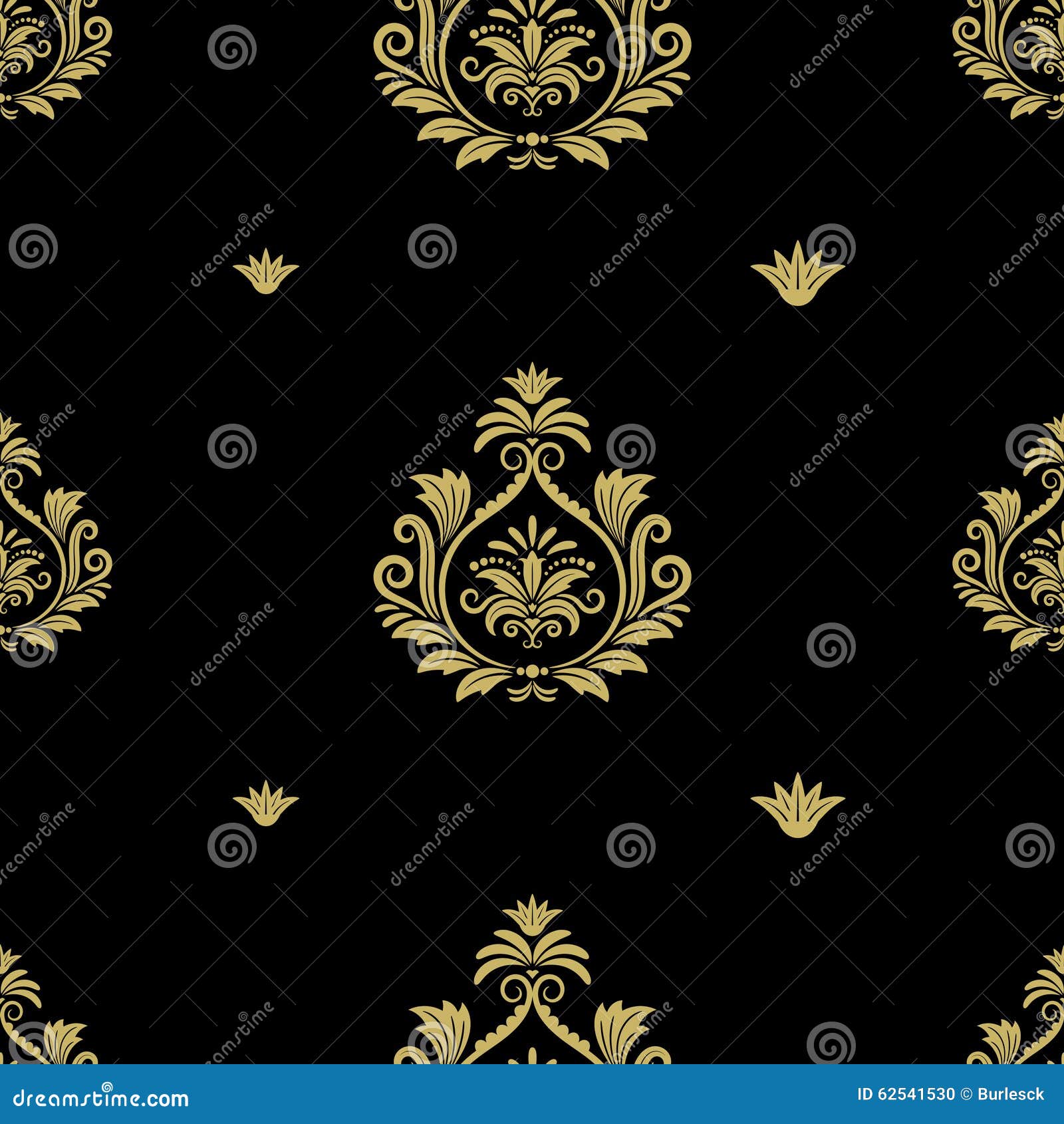 Seamless Abstract Black and Gold Classic Pattern Stock Vector ...