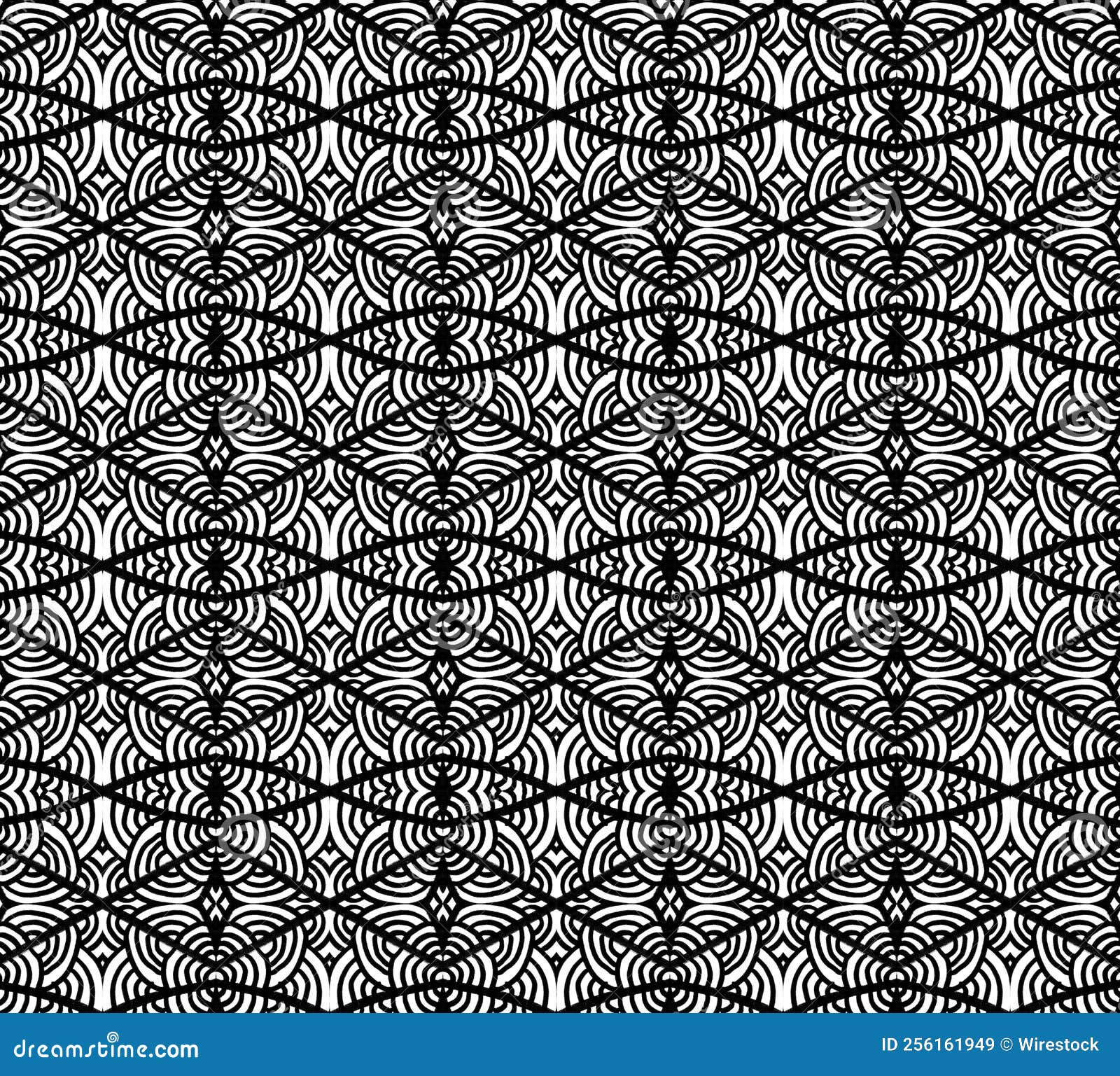 Seamless Abstract Black Pattern on a White Background Stock ...
