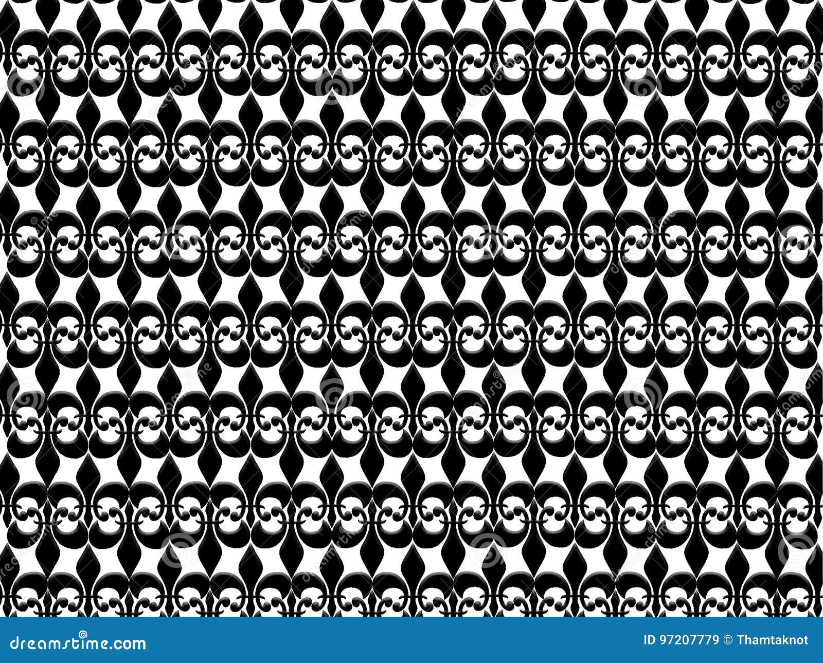 Seamless Abstract Black and White Pattern and Background Stock ...