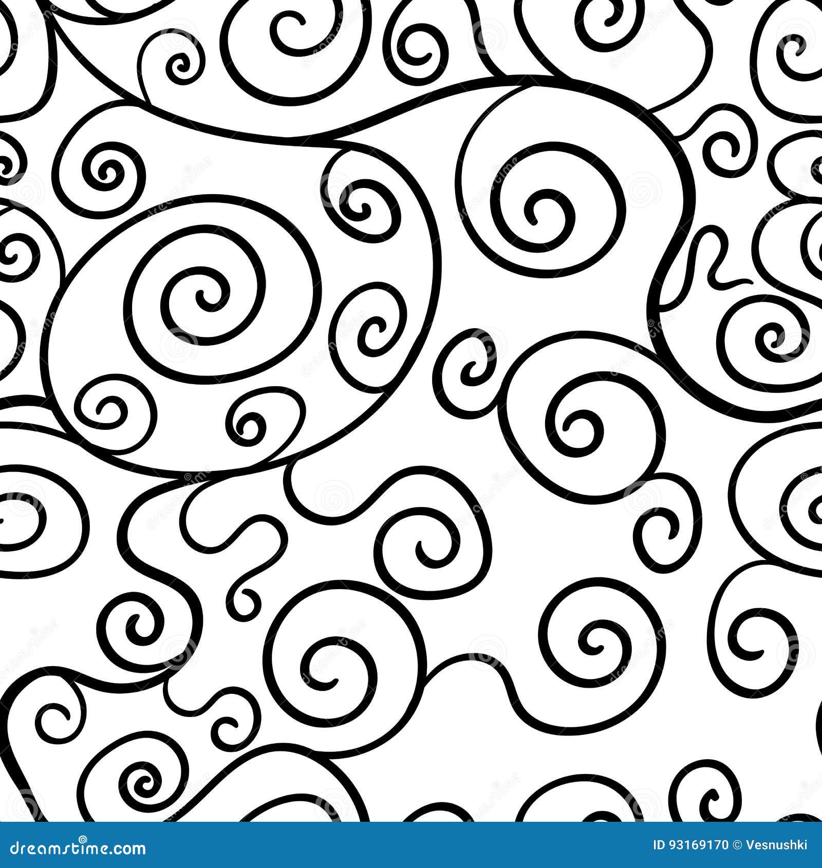 Seamless Abstract Black and White Pattern Background Stock Vector ...