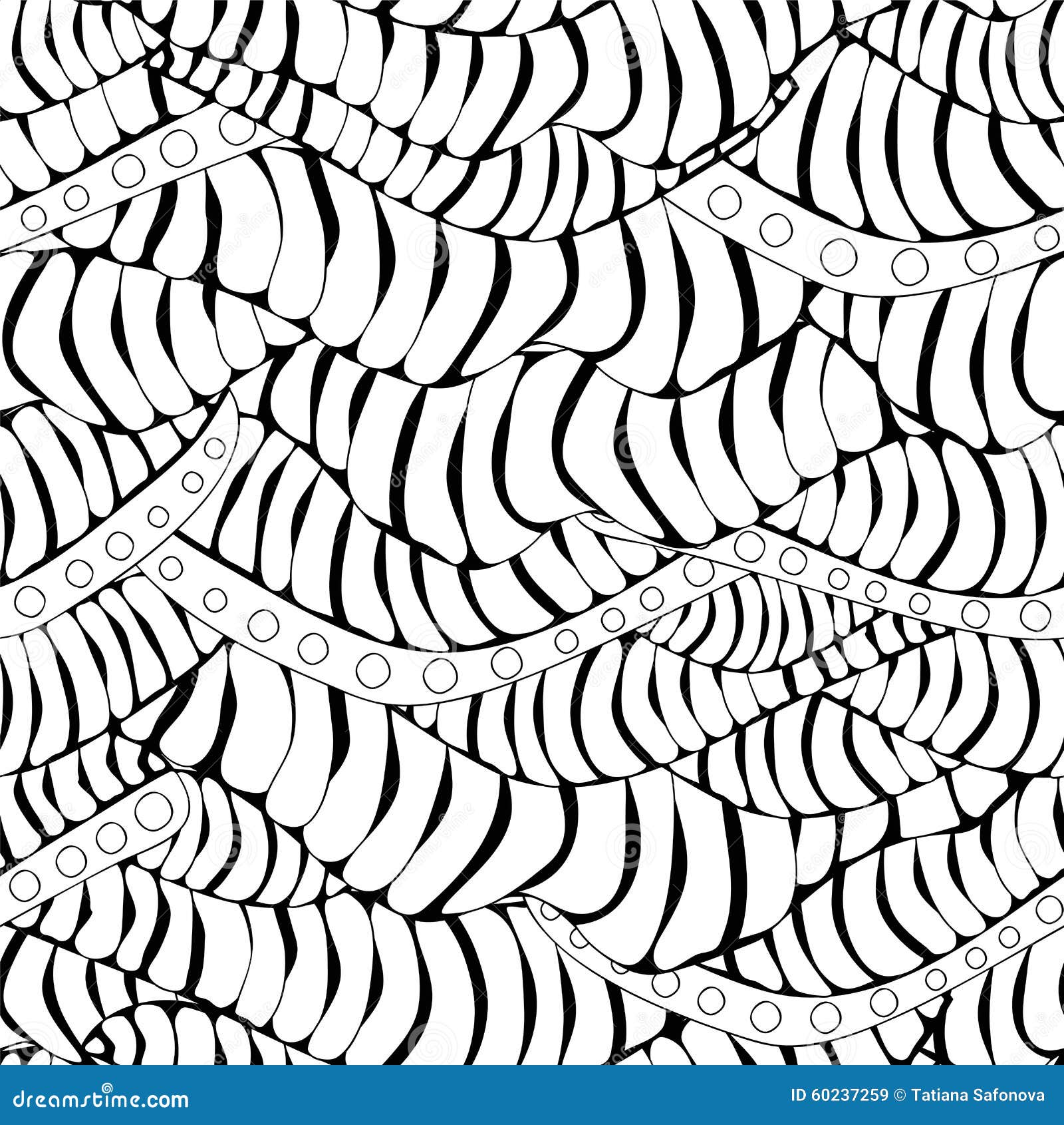Seamless Abstract Black and White Wave Pattern. Illustrat Stock Vector ...