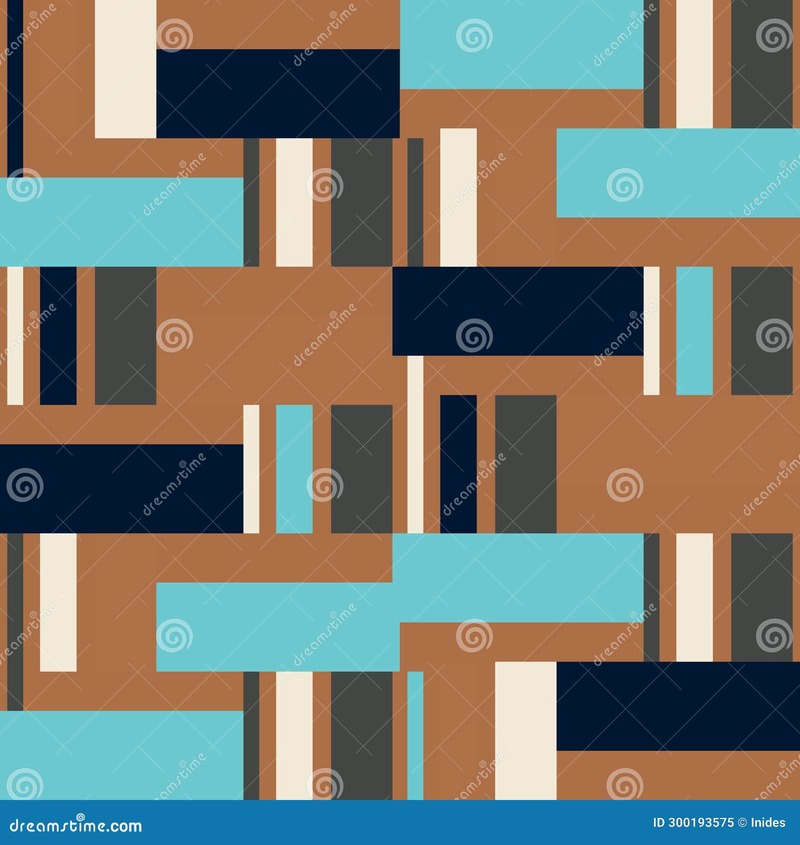 Seamless Abstract Blocks Geometric Pattern. Retro Style Repeat ...