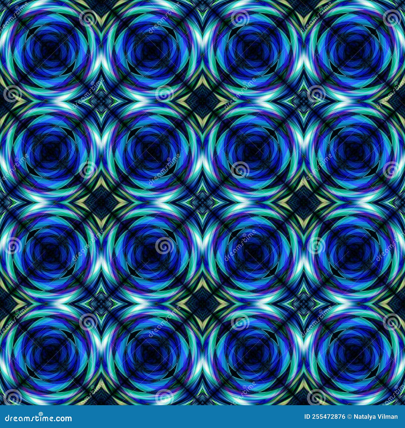 Seamless Abstract Blue Circles Background. Abstract Background for ...