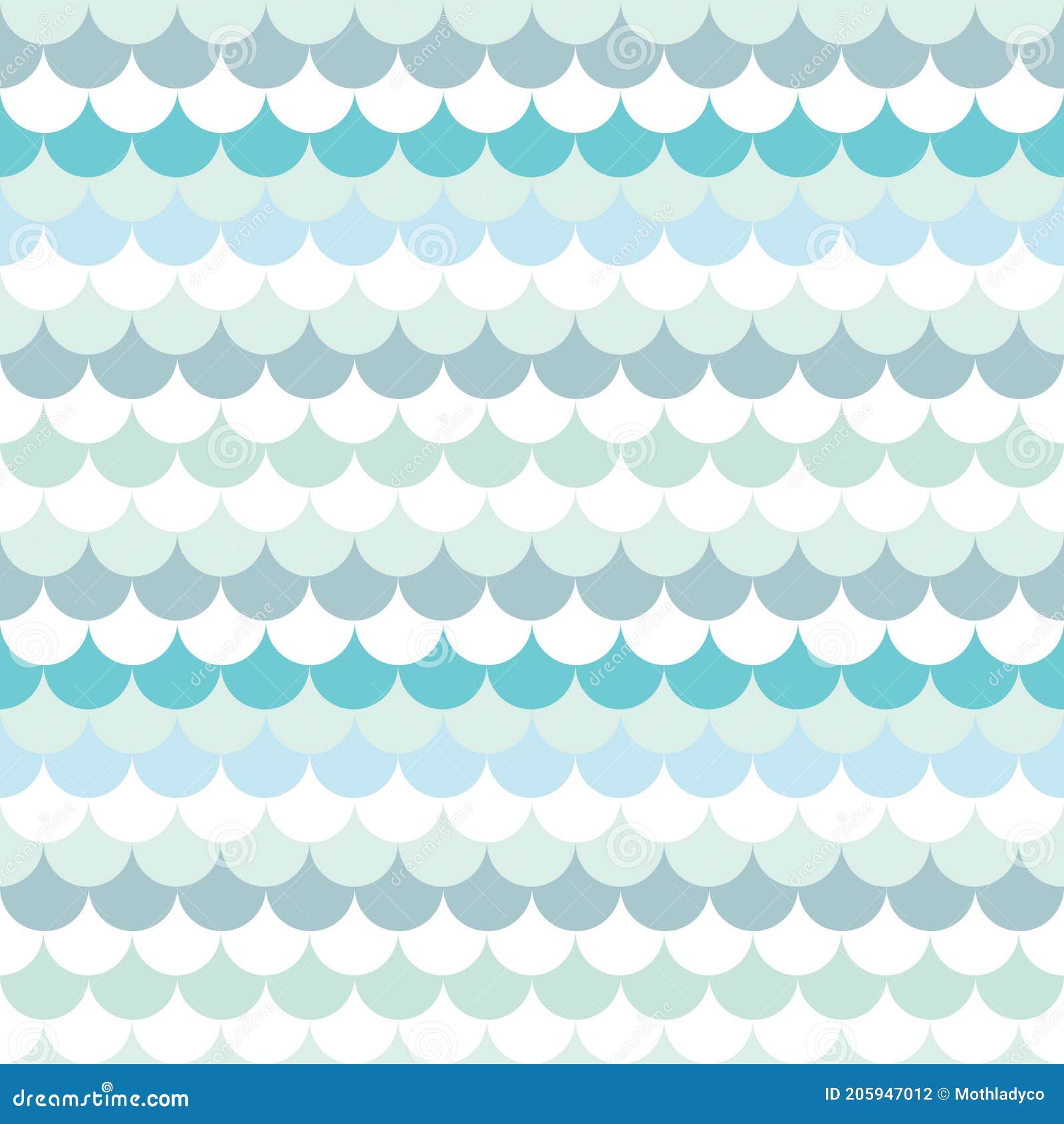 Seamless Abstract Blue Geometric Shell Pattern Stock Vector ...