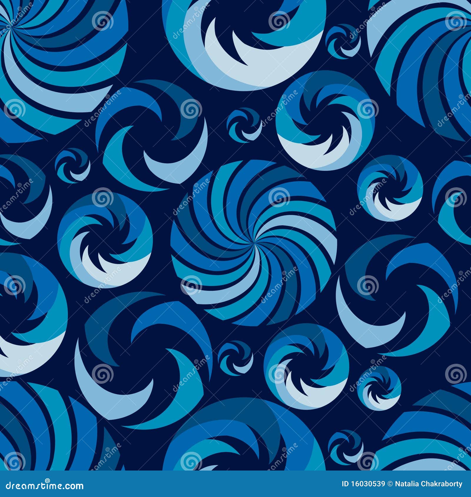 Seamless Abstract Blue Pattern Stock Vector - Illustration of vintage ...