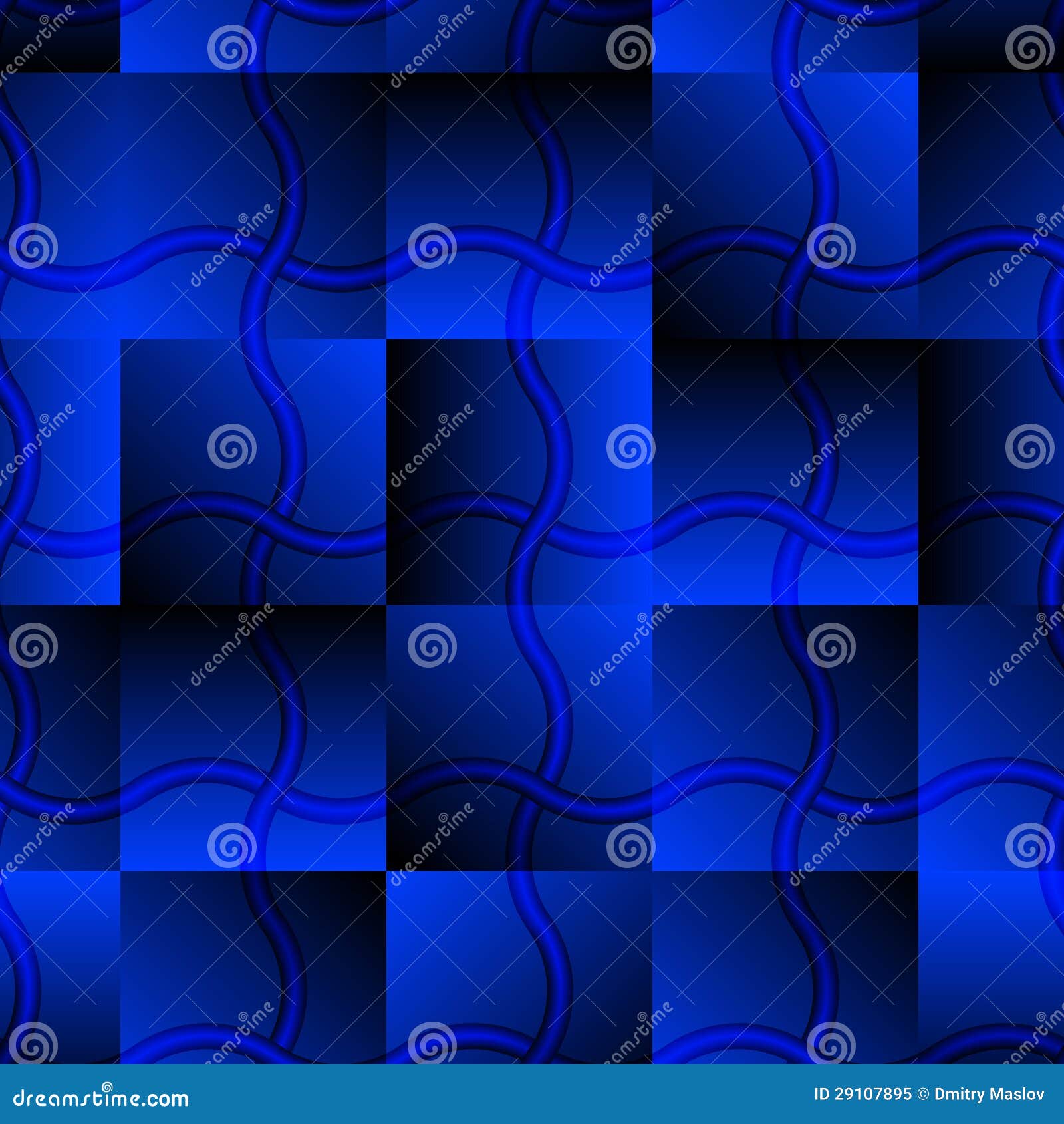 Seamless Abstract Blue Pattern Stock Vector - Illustration of geometry ...