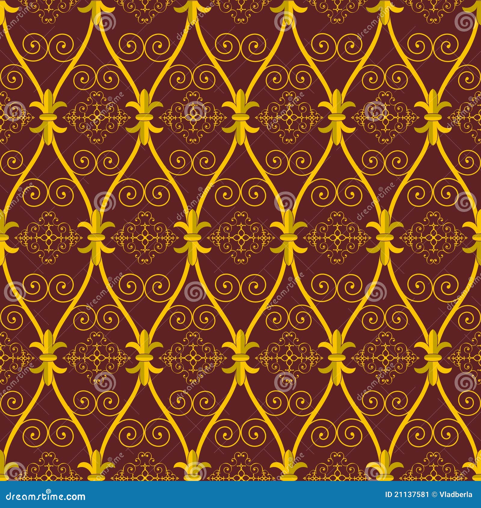 Seamless Abstract Brown Orient Pattern Stock Vector - Illustration of ...