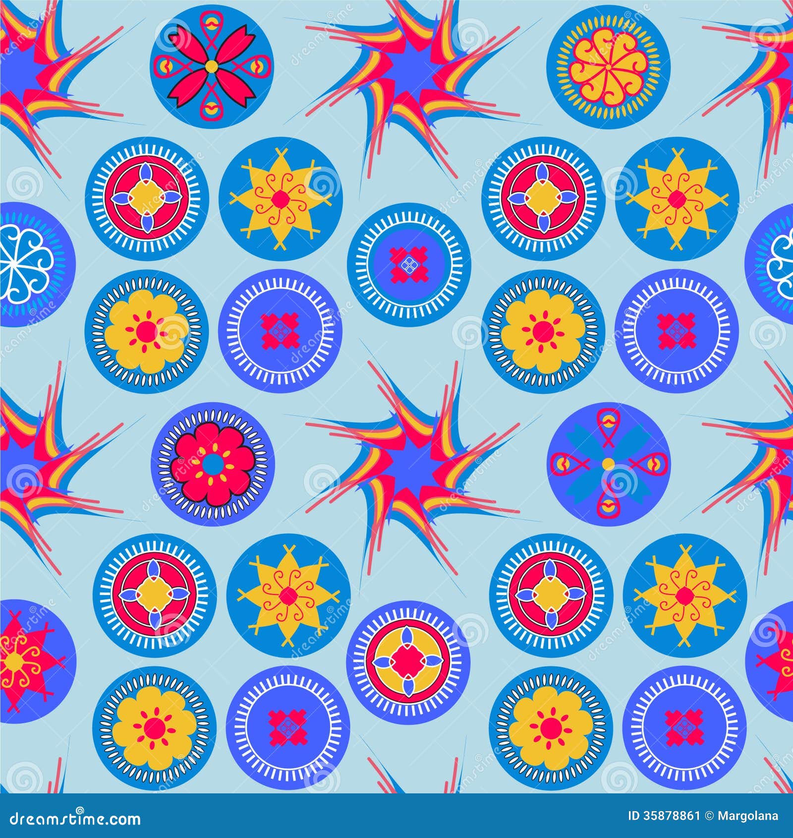 Seamless Abstract Cheerful Colorful Pattern Stock Vector - Illustration ...