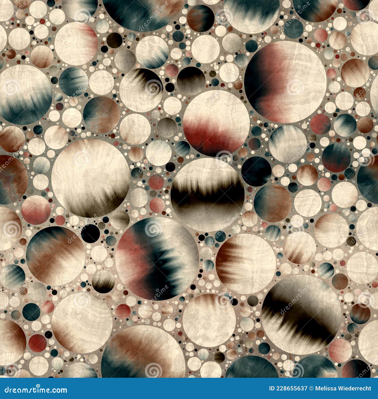 Seamless Abstract Circle Geo Pattern for Surface Print Stock Image ...