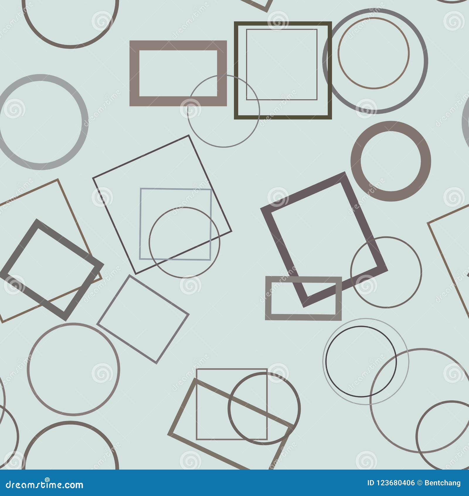 Seamless Abstract Colored Geometric Ellipse & Square Box Pattern ...