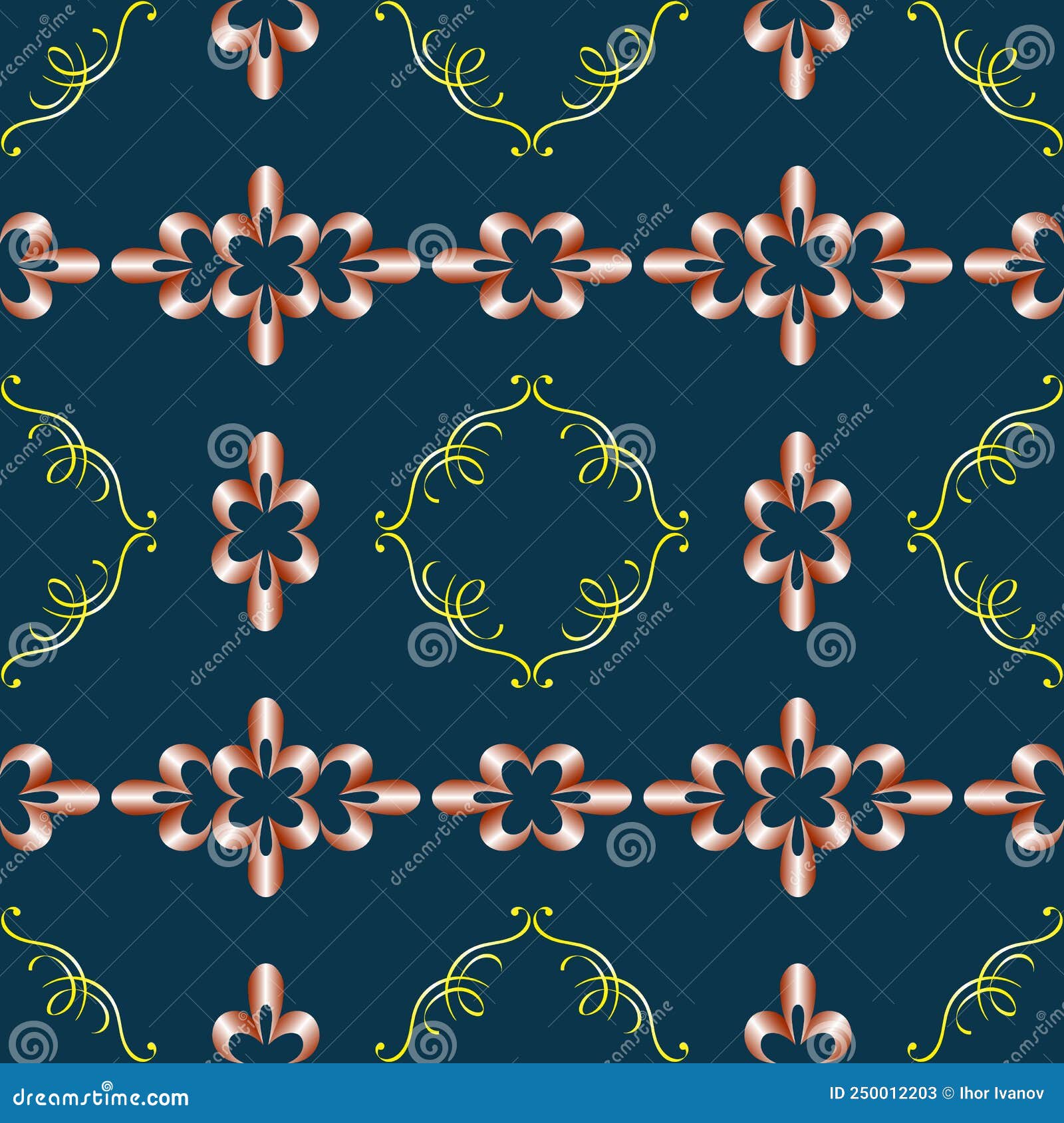 Seamless, Abstract, Colorful Pattern of Elements in Arabic, Asian ...