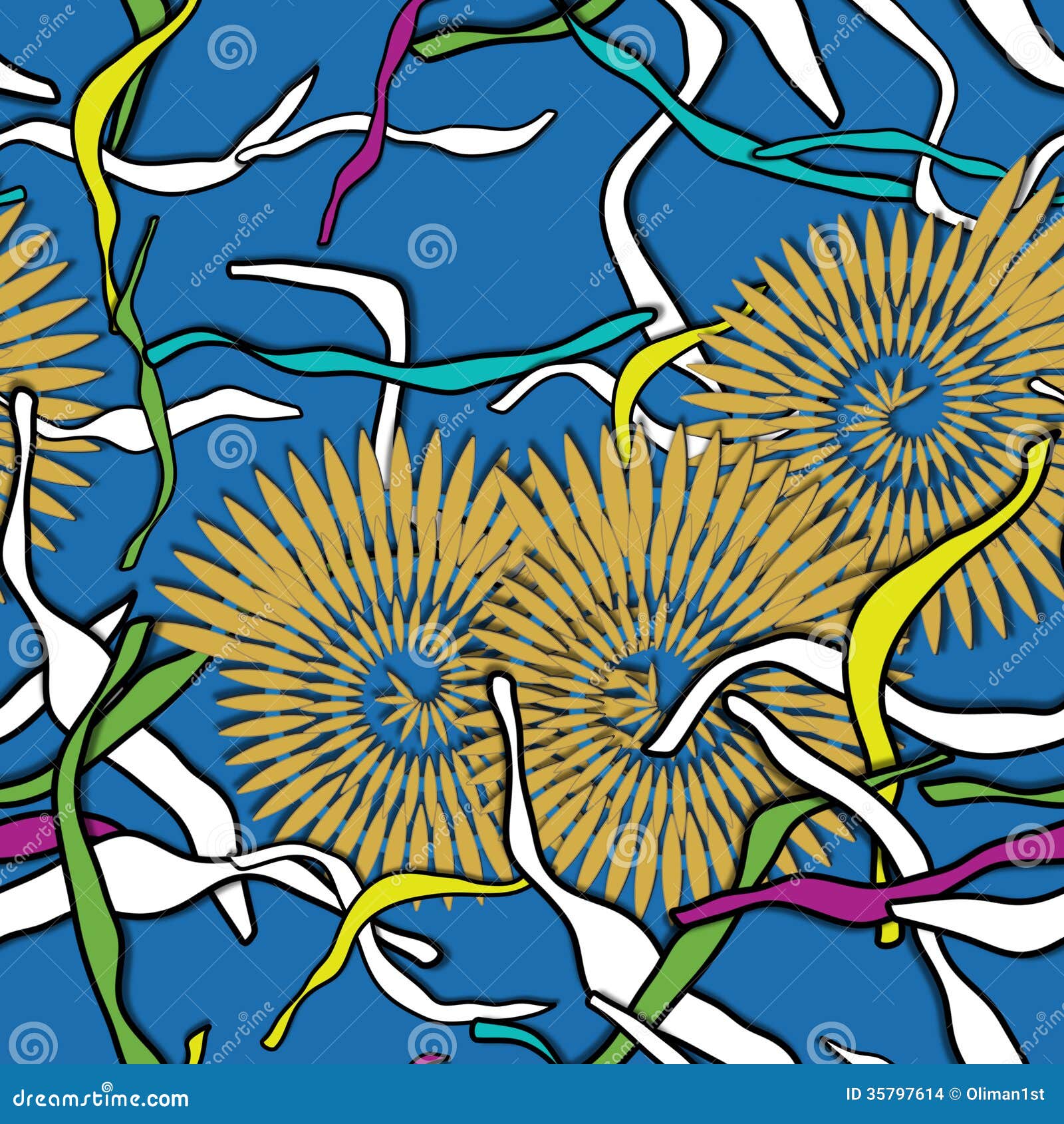 Seamless Abstract Composition Pattern Stock Illustration - Illustration ...