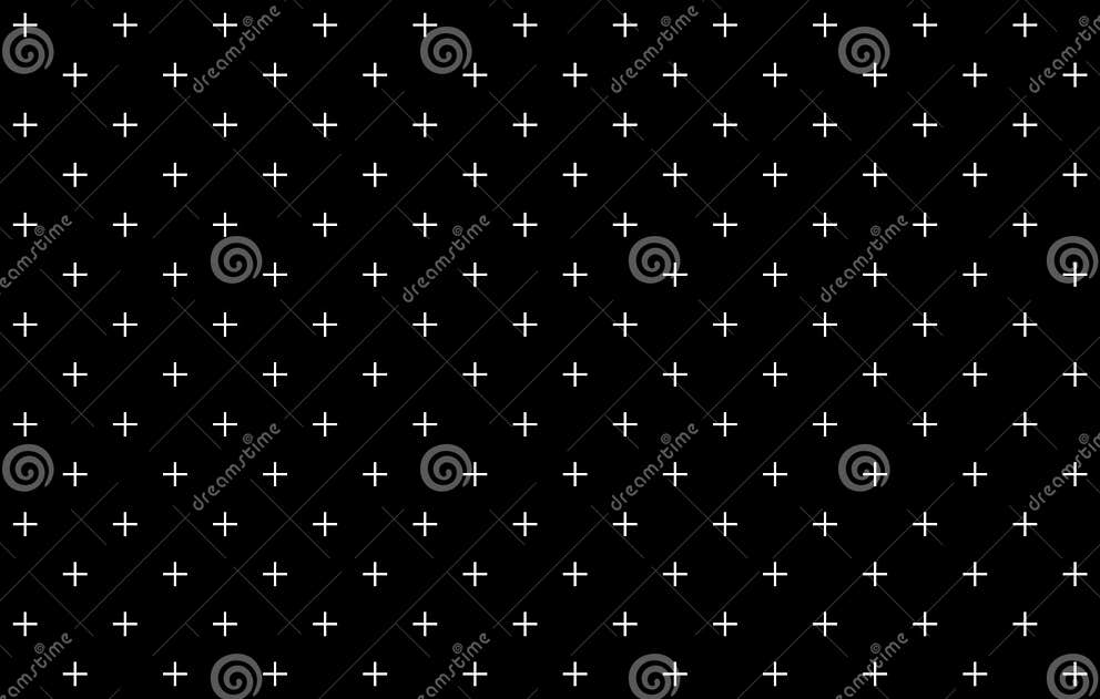 Seamless Abstract Dark Pattern Background with Small White Crosses. Texture Design Stock Vector ...