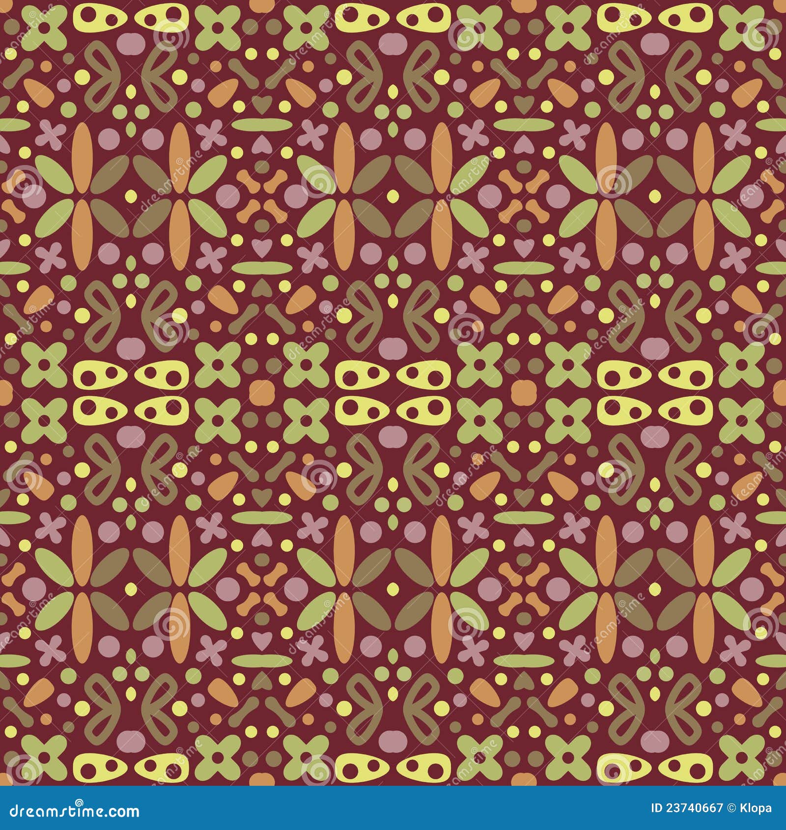 Seamless Abstract Decorative Brown Pattern Stock Vector - Illustration ...