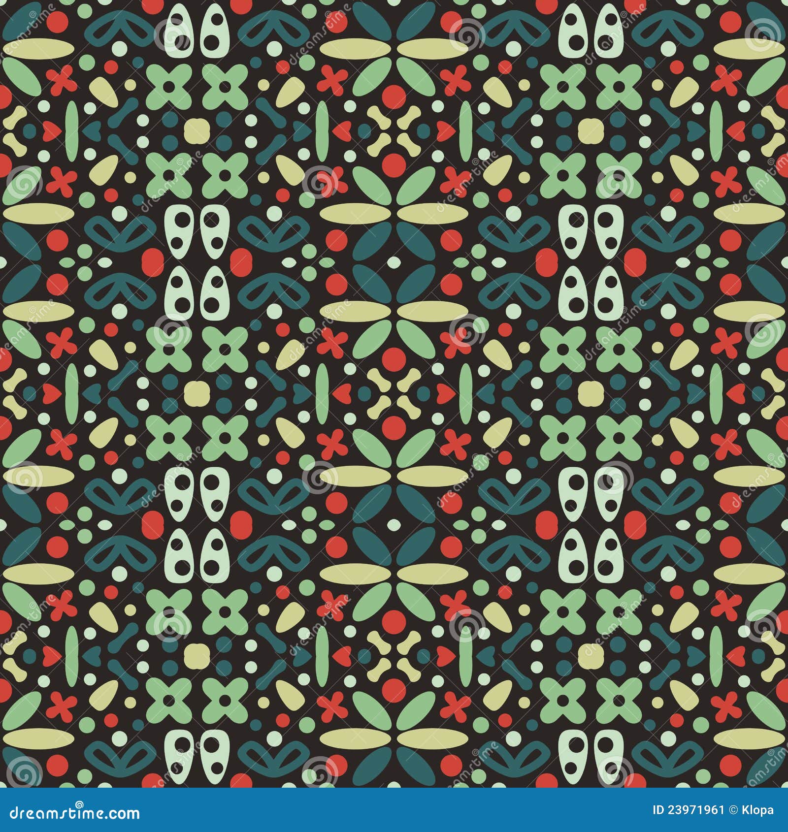 Seamless Abstract Decorative Pattern Stock Vector - Illustration of ...