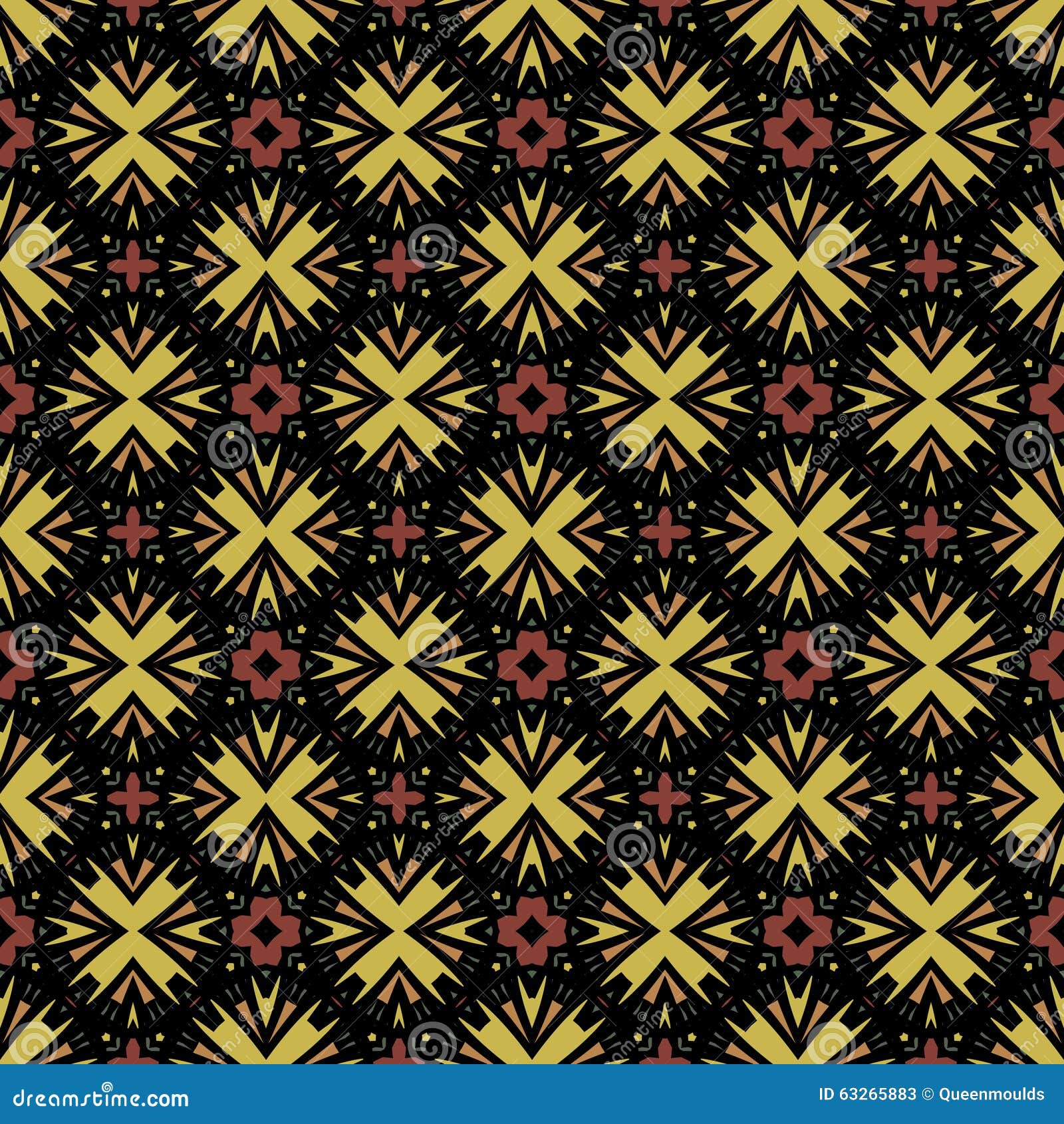 Seamless Abstract Detailed Pattern in Warm Colors Stock Vector ...