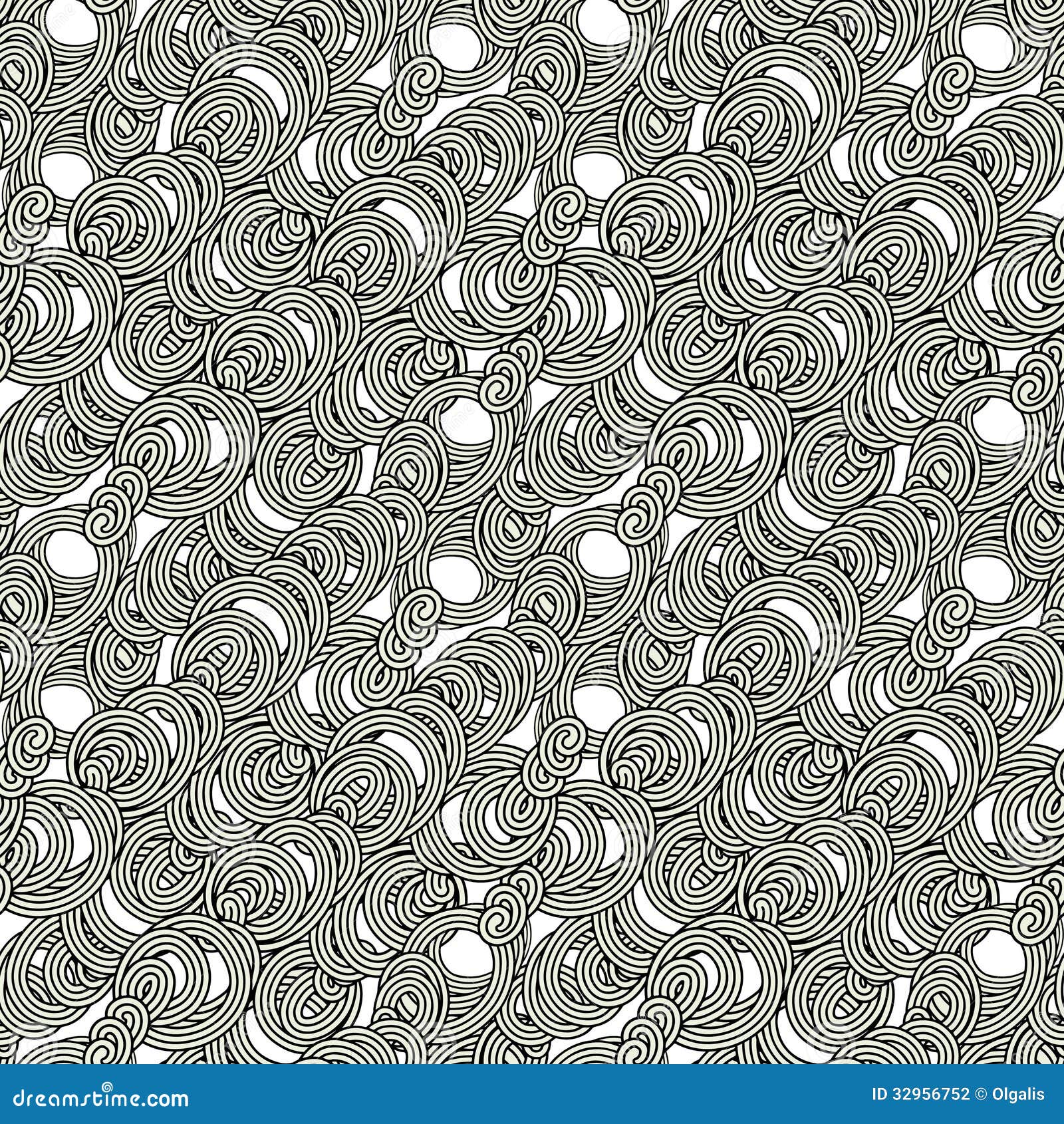 Seamless Abstract Doodle Pattern Stock Illustration - Illustration of ...