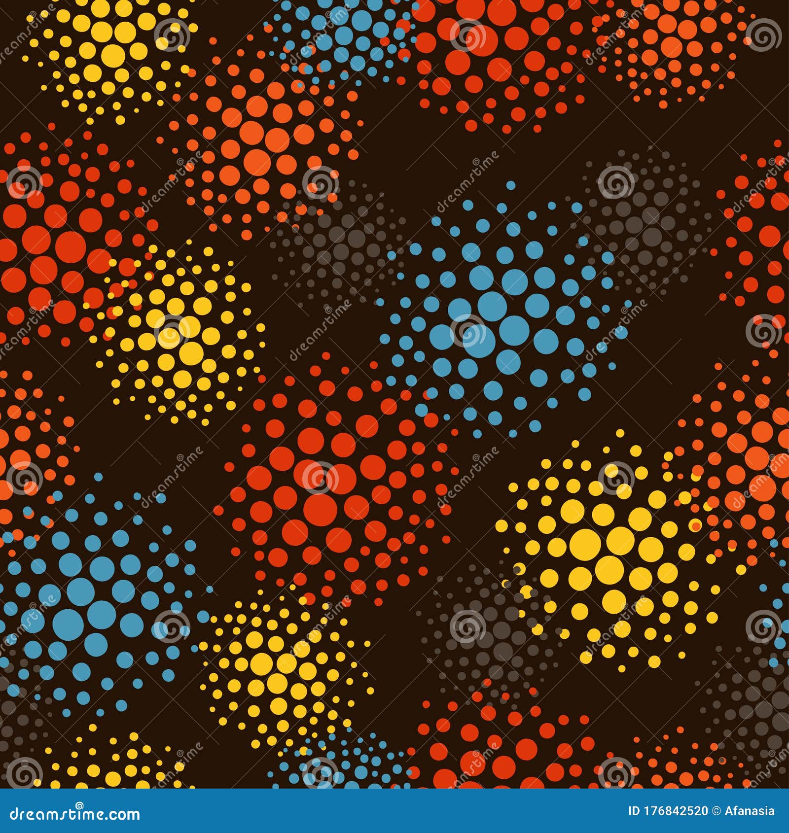 Seamless Abstract Dots Pattern. Colorful Vector Illustration, Fabric ...