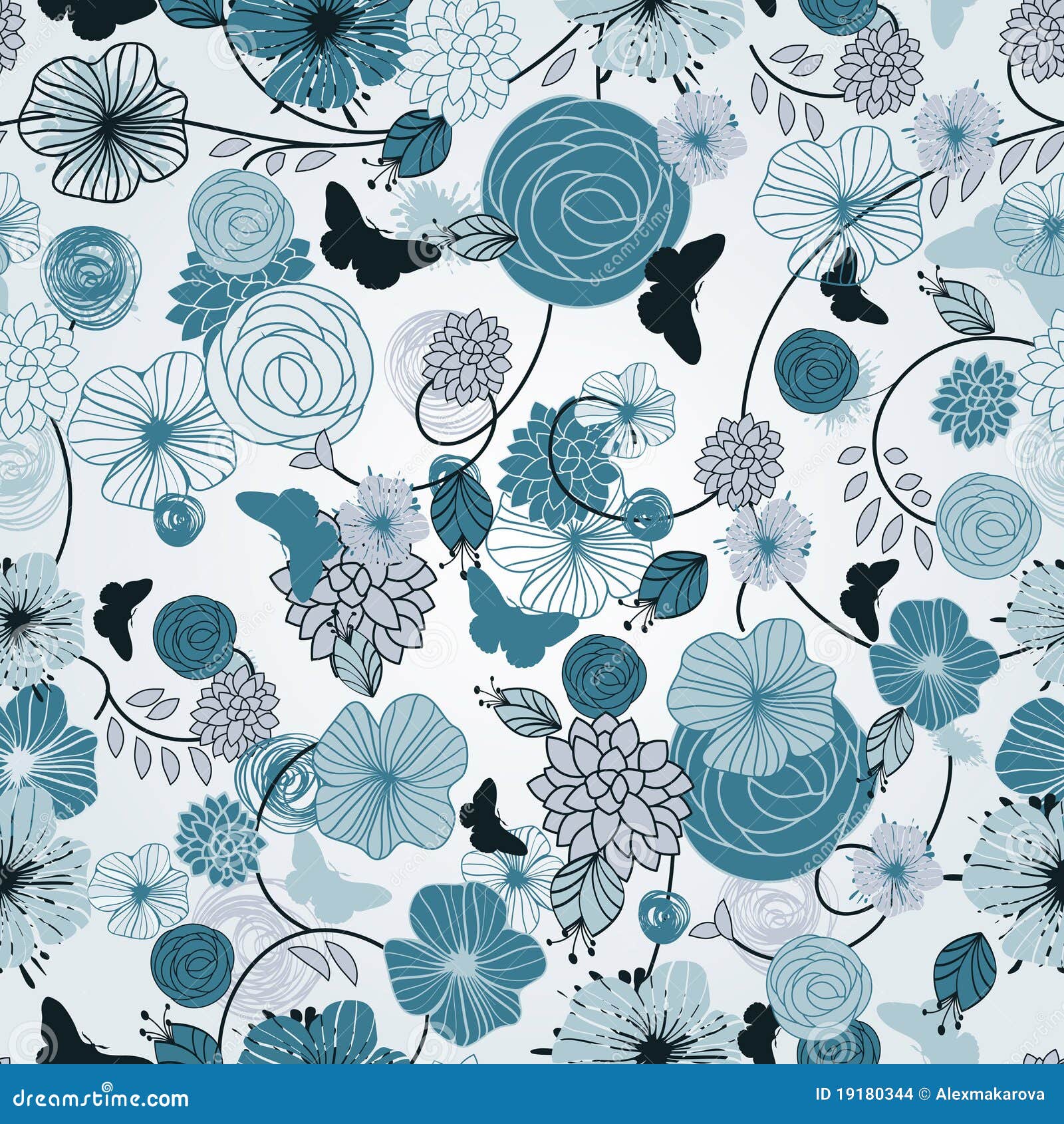 Seamless Abstract Floral Background Stock Vector - Illustration of ...