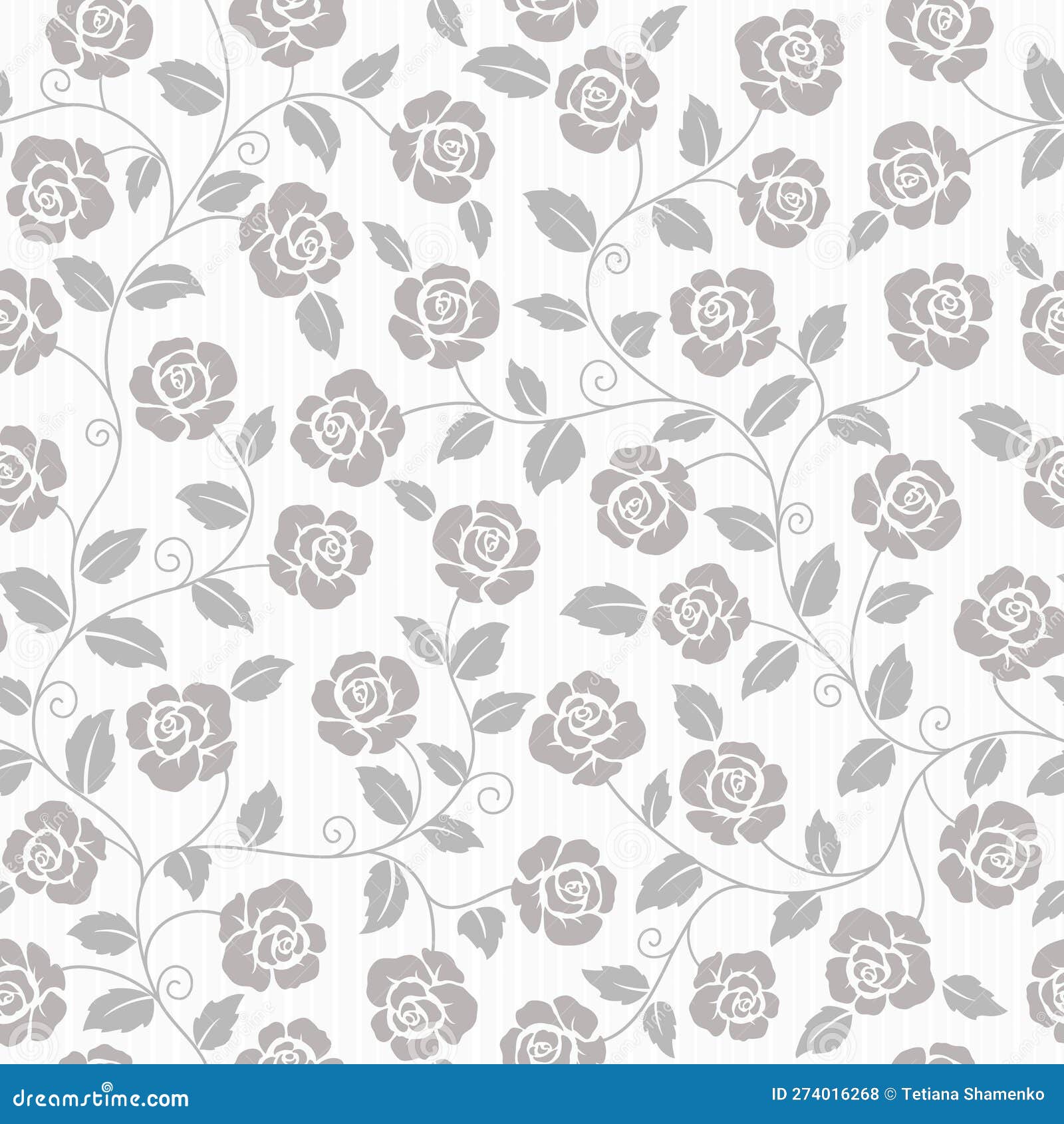 Seamless Grey Abstract Floral Background Stock Vector - Illustration of beautiful, cartoon ...