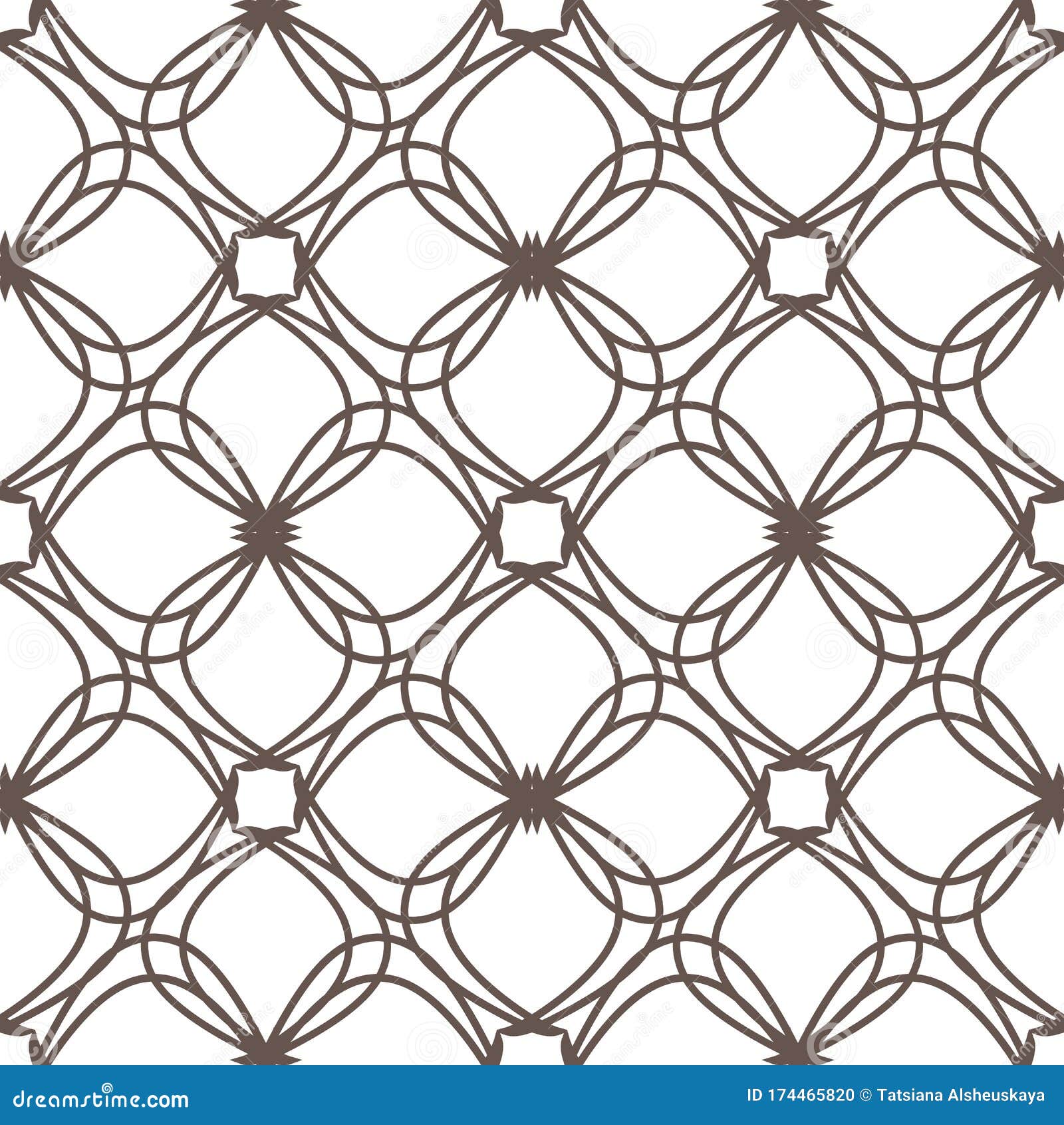 Seamless Abstract Floral Pattern In Oriental Style Stock Vector