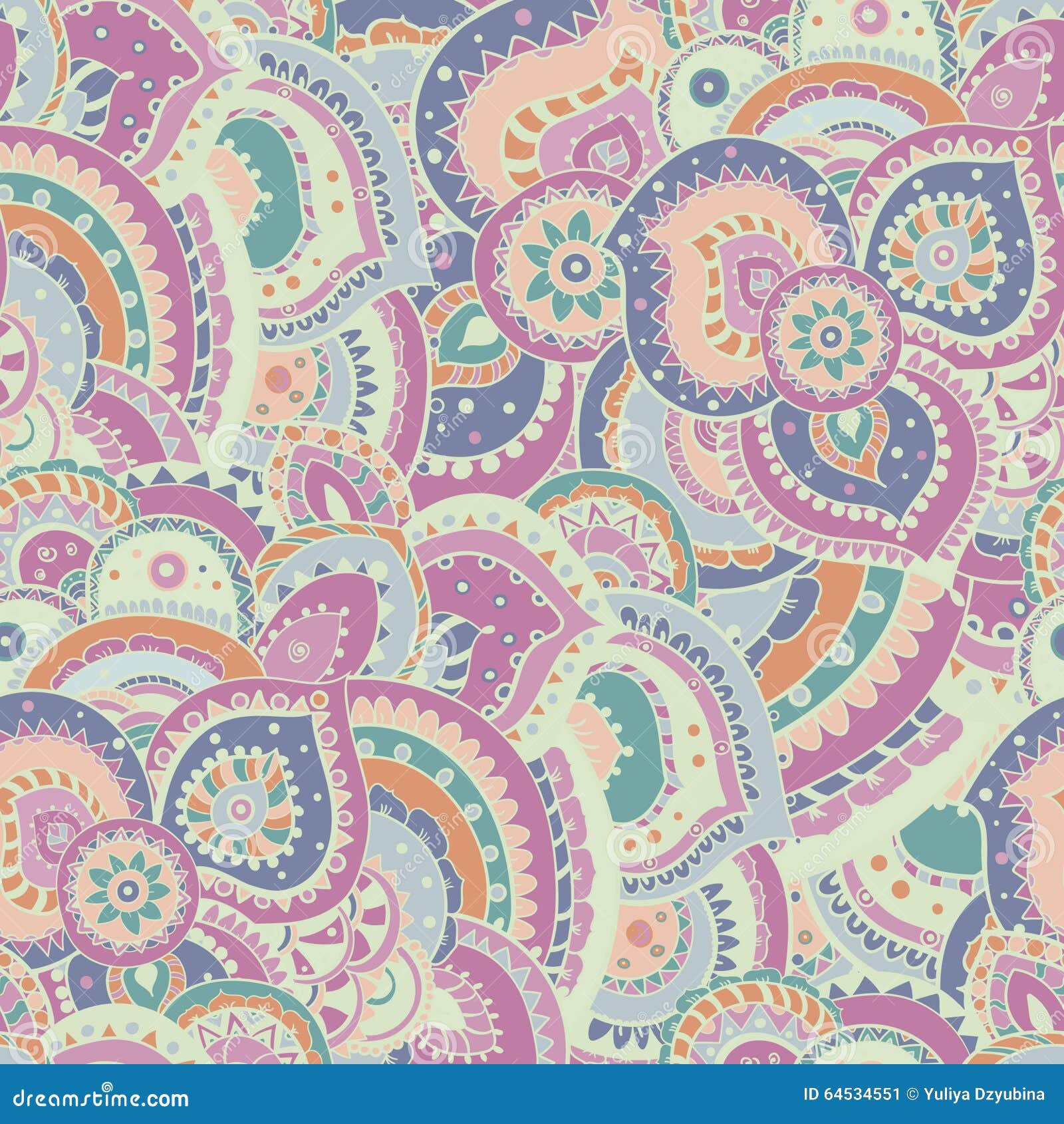 Seamless Abstract Floral Summer Theme Pattern Stock Vector ...