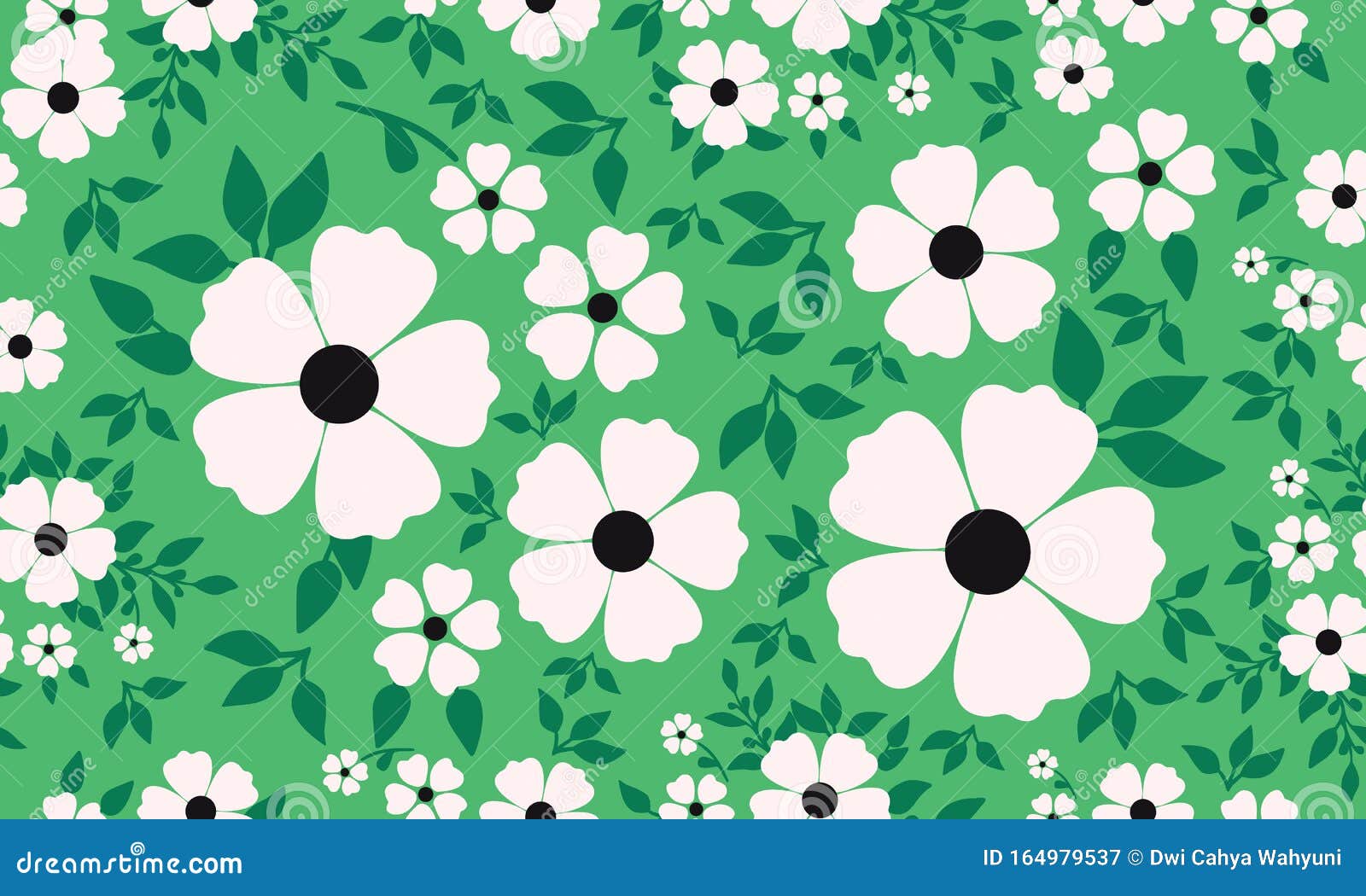 Seamless Abstract Flower Garden Pattern Background Drawing Stock Vector ...