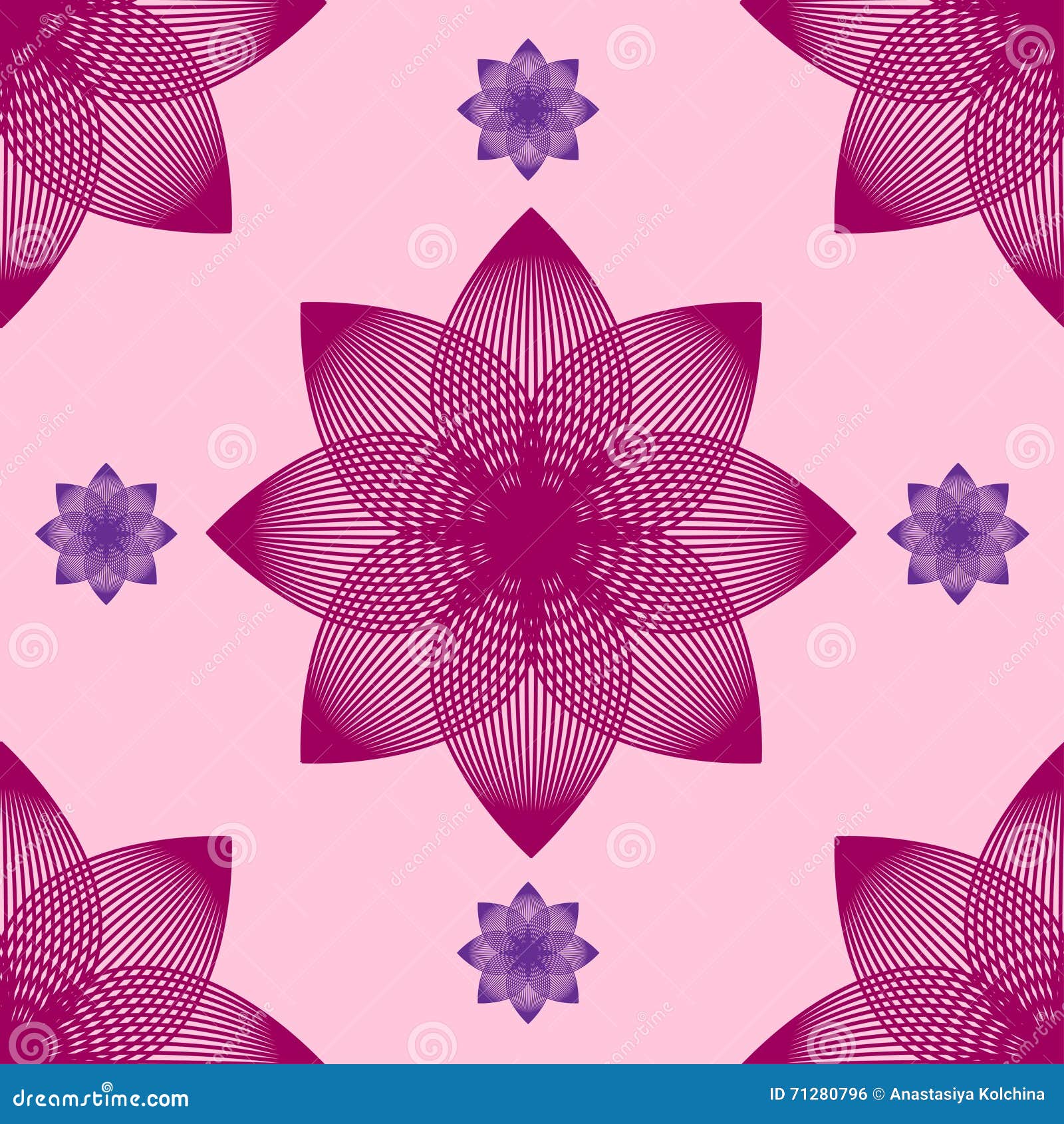Seamless Abstract Flower Pattern by Blends. Stock Vector - Illustration ...