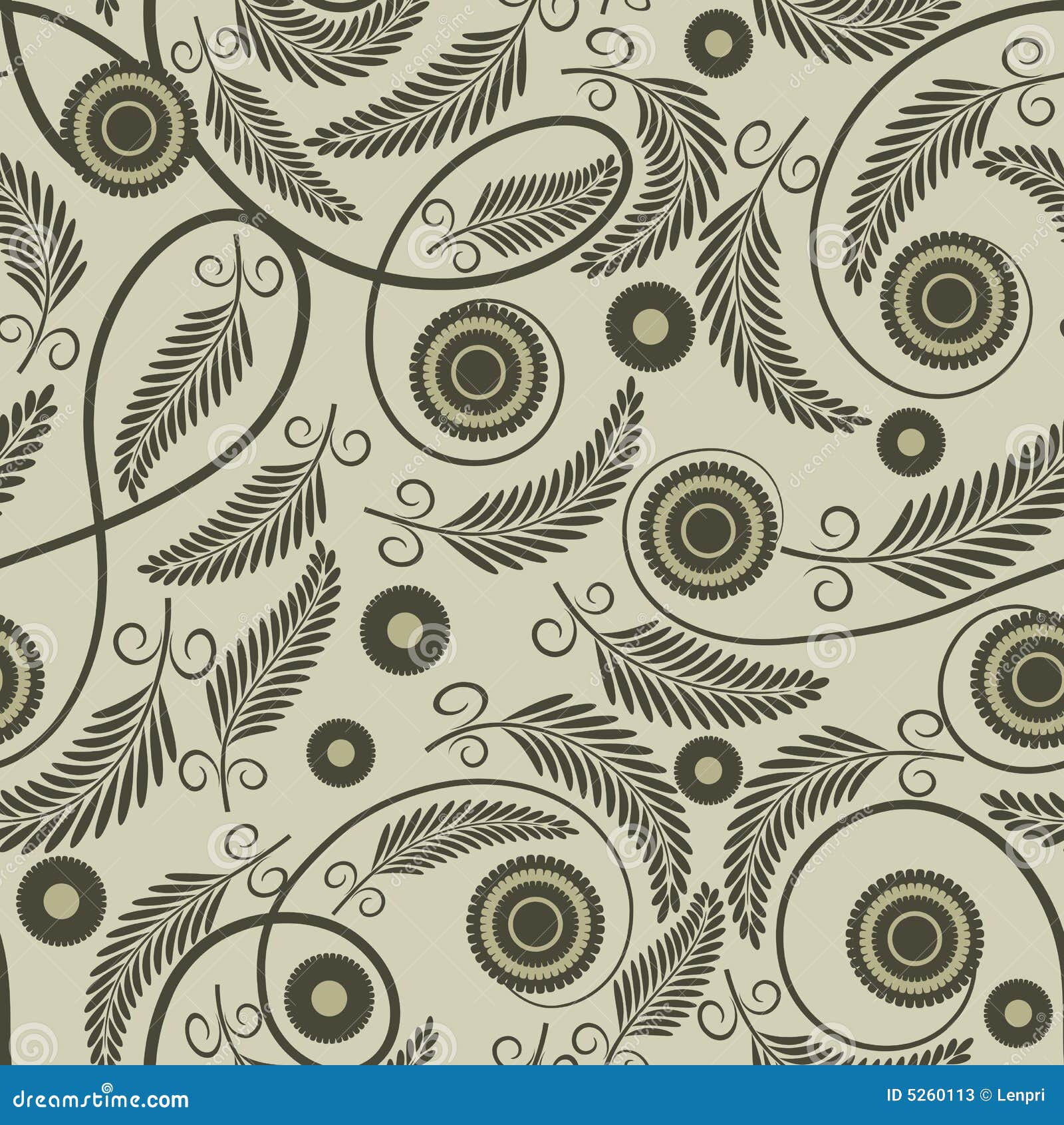 Seamless with Abstract Flowers Stock Vector - Illustration of seamless ...