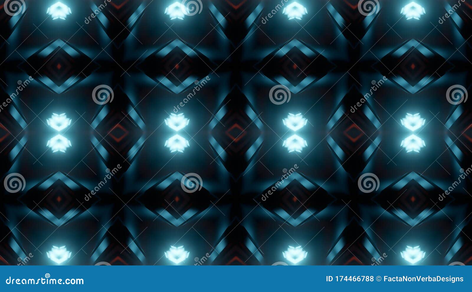Seamless Abstract Futuristic Pattern Illustration 3d Render Stock ...