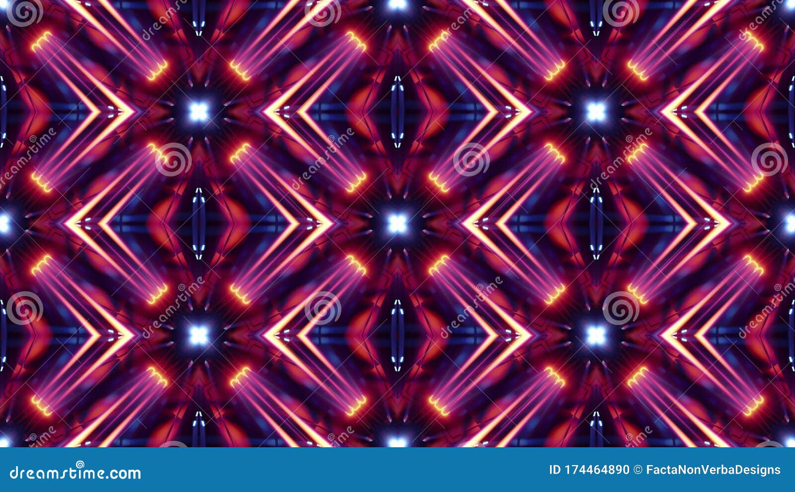 Seamless Abstract Futuristic Pattern Illustration 3d Render Stock ...