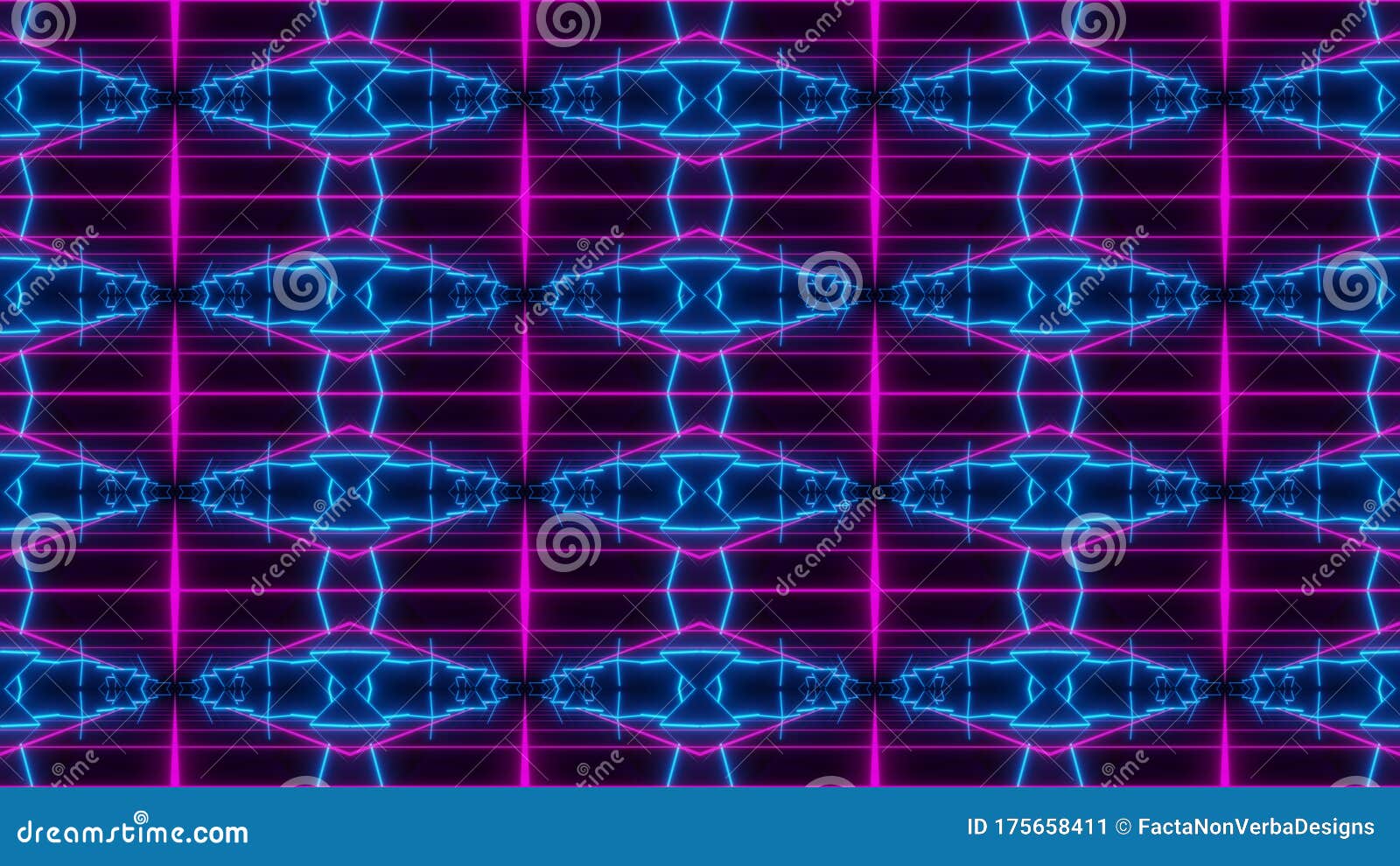 Seamless Abstract Futuristic Pattern Illustration 3d Render Stock ...