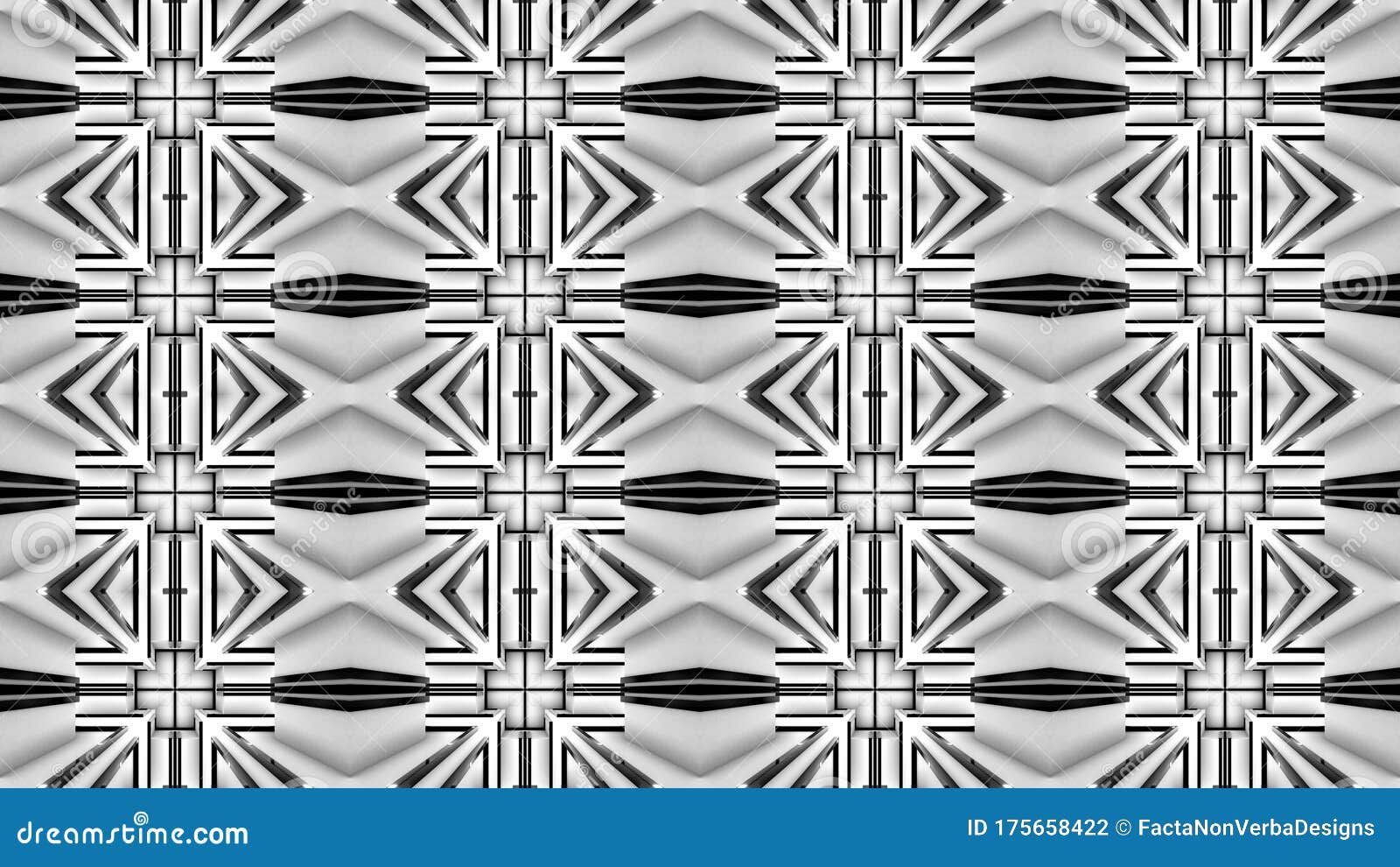 Seamless Abstract Futuristic Pattern Illustration 3d Render Stock ...
