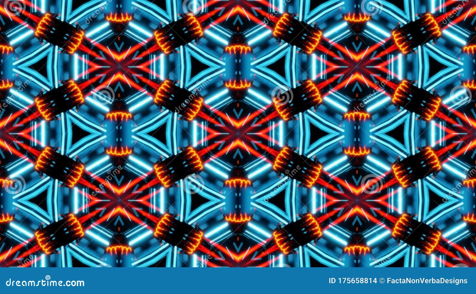 Seamless Abstract Futuristic Pattern Illustration 3d Render Stock ...