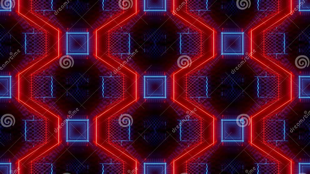 Seamless Abstract Futuristic Pattern Illustration 3d Render Stock ...