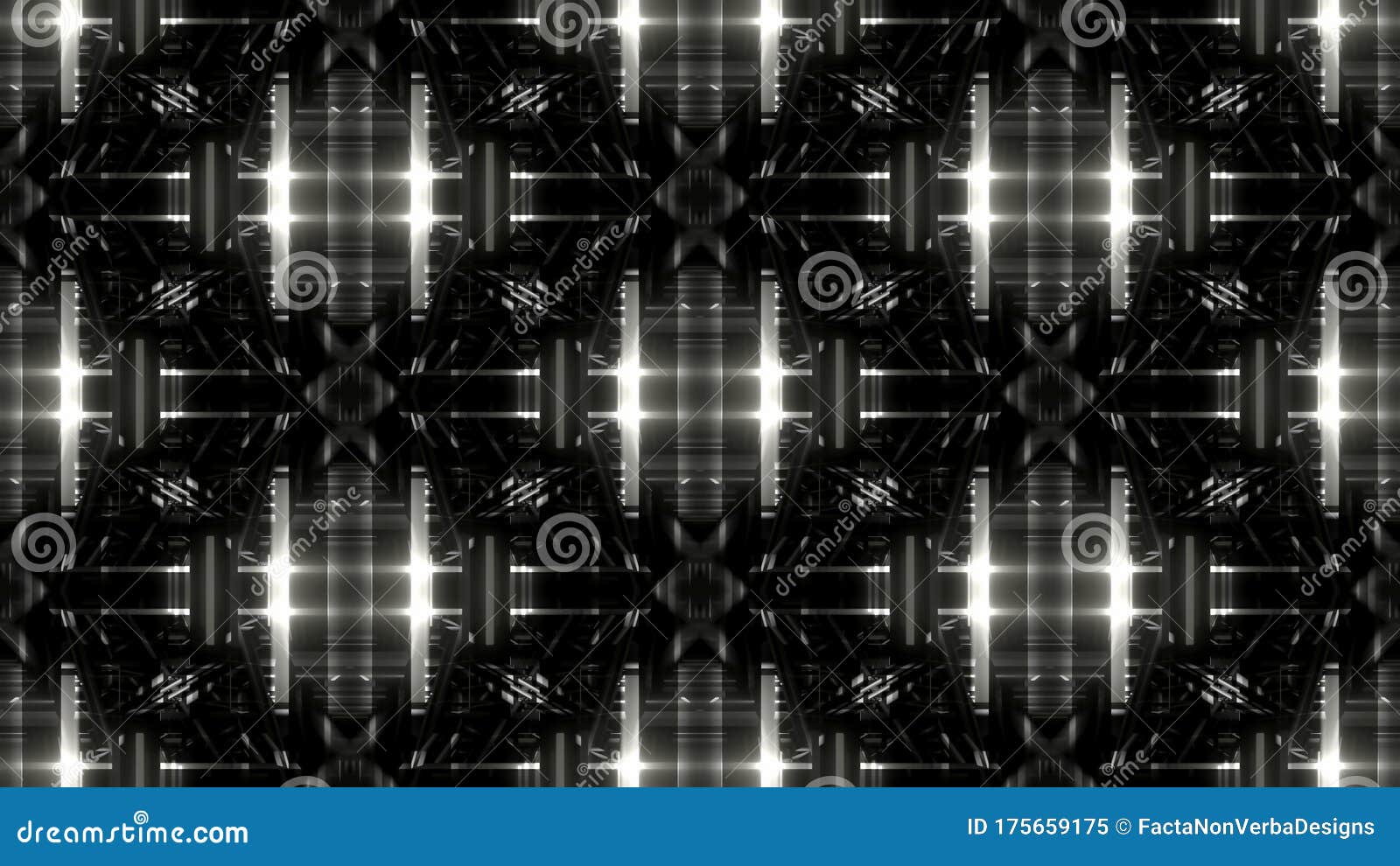 Seamless Abstract Futuristic Pattern Illustration 3d Render Stock ...