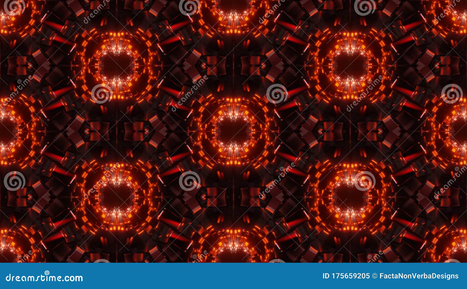 Seamless Abstract Futuristic Pattern Illustration 3d Render Stock ...