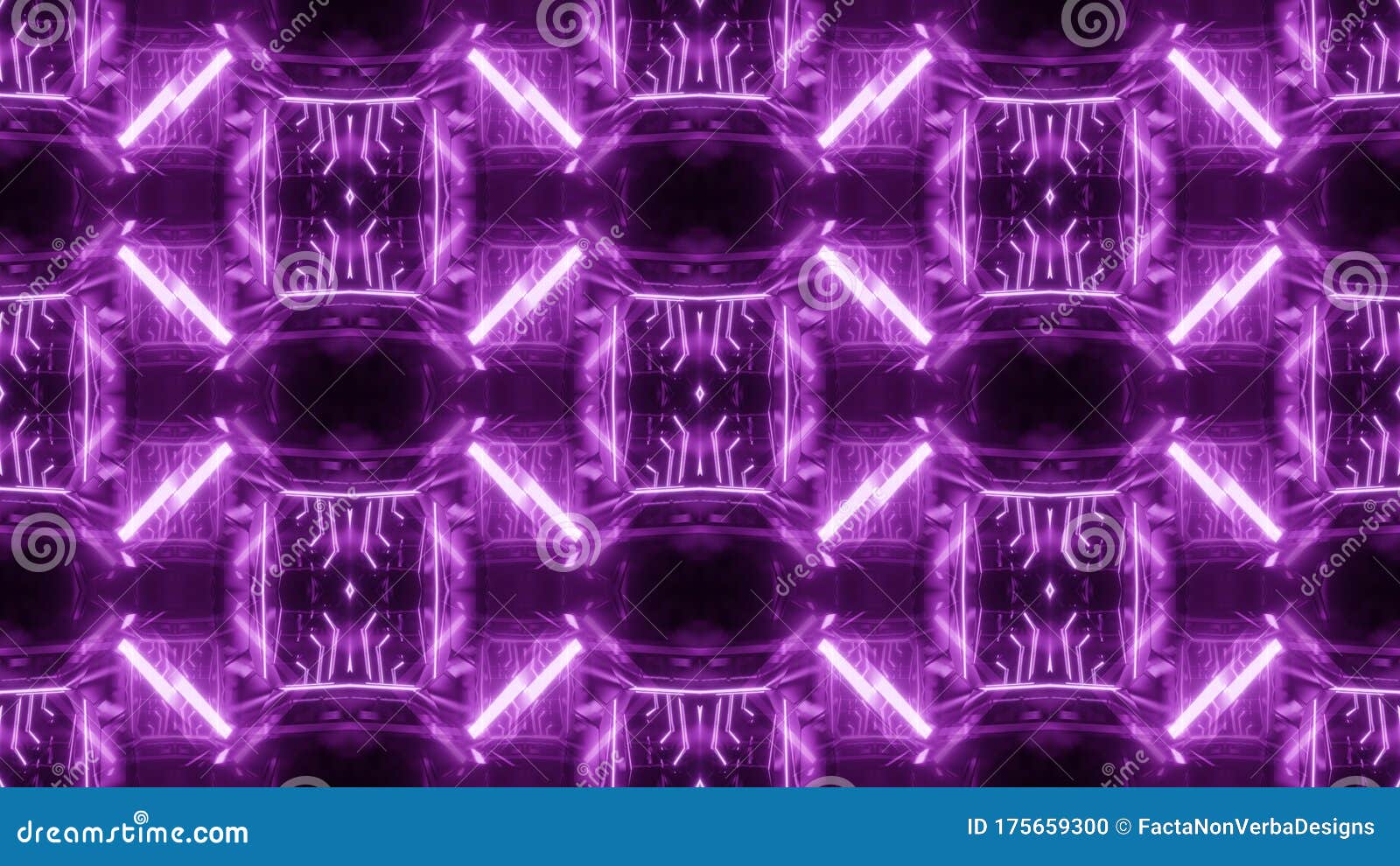 Seamless Abstract Futuristic Pattern Illustration 3d Render Stock ...