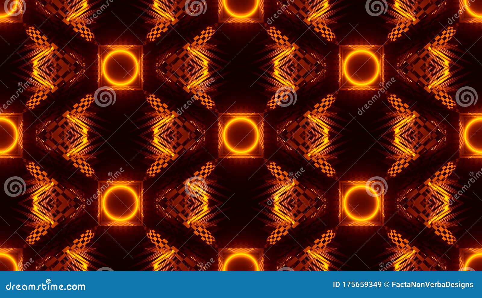 Seamless Abstract Futuristic Pattern Illustration 3d Render Stock ...