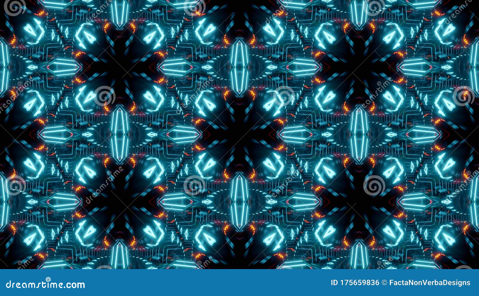 Seamless Abstract Futuristic Pattern Illustration 3d Render Stock ...