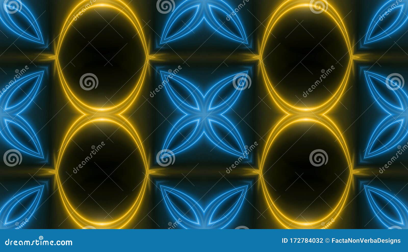 Seamless Abstract Futuristic Pattern Illustration 3d Render Stock ...