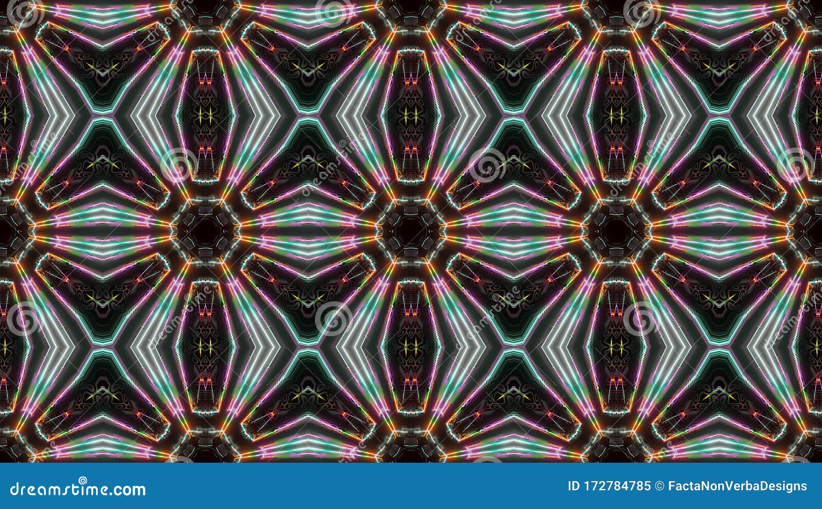 Seamless Abstract Futuristic Pattern Illustration 3d Render Stock ...
