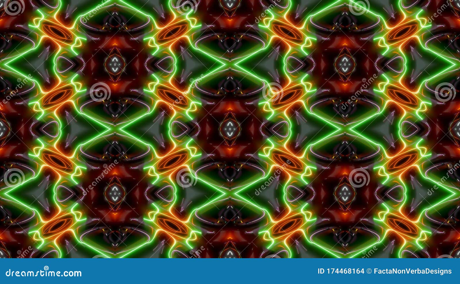 Seamless Abstract Futuristic Pattern Illustration 3d Render Stock ...