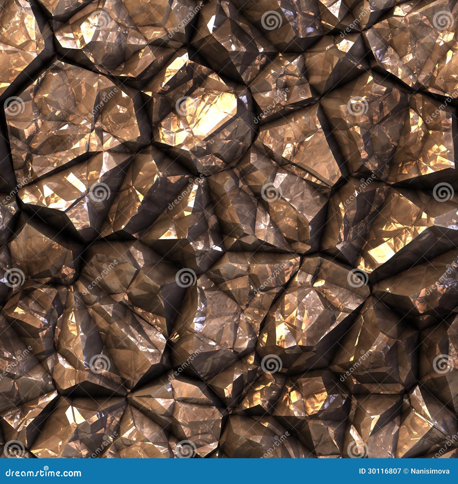 Seamless Abstract Generated Stone Crystal Surface Stock Image - Image ...