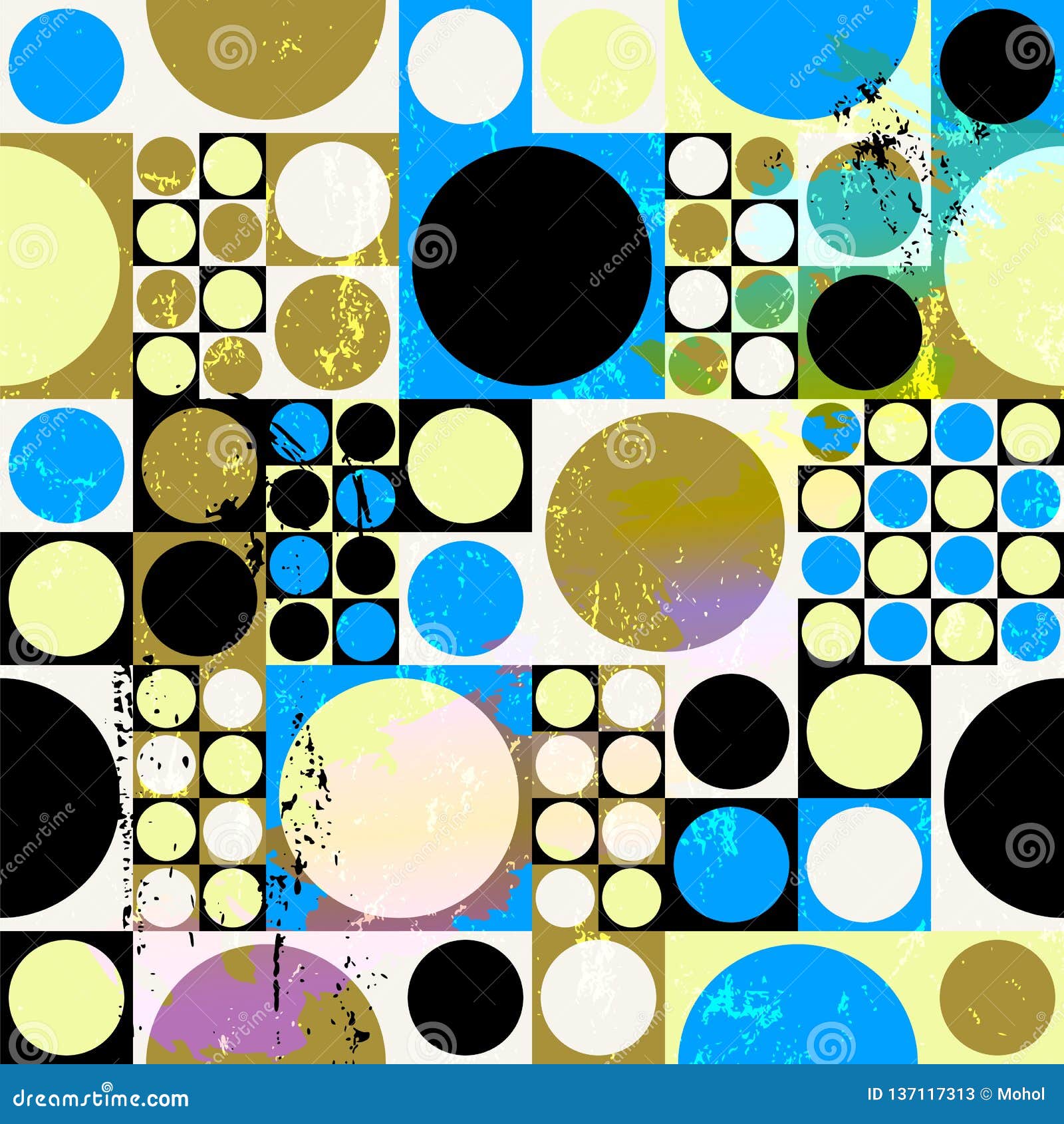 Seamless Abstract Geometric Background Pattern, Seventies Retro/vintage ...